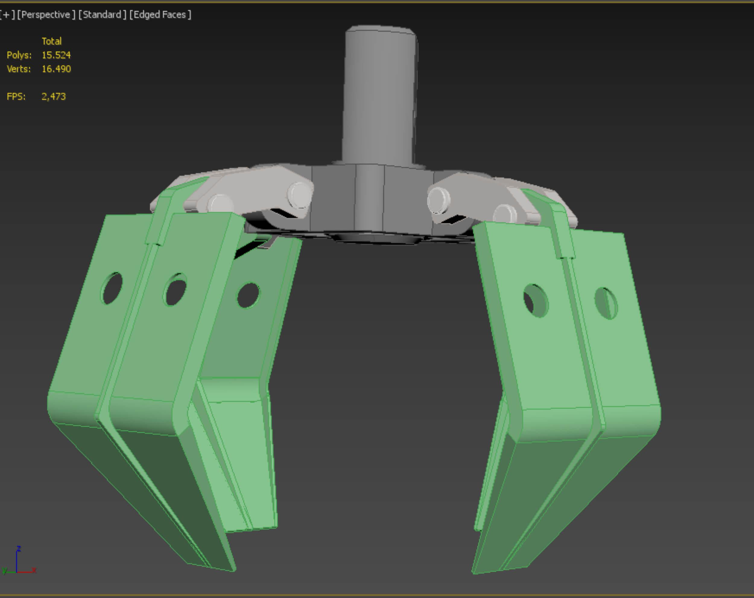 Wood Log Tree Crane Attachment Arm Loader Lifting Grabber 3D by surf3d