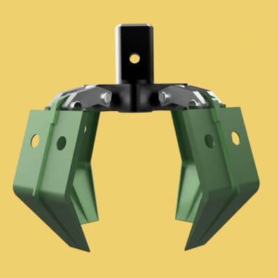 Wood Log Tree Crane Attachment Arm Loader Lifting Grabber 3D by surf3d