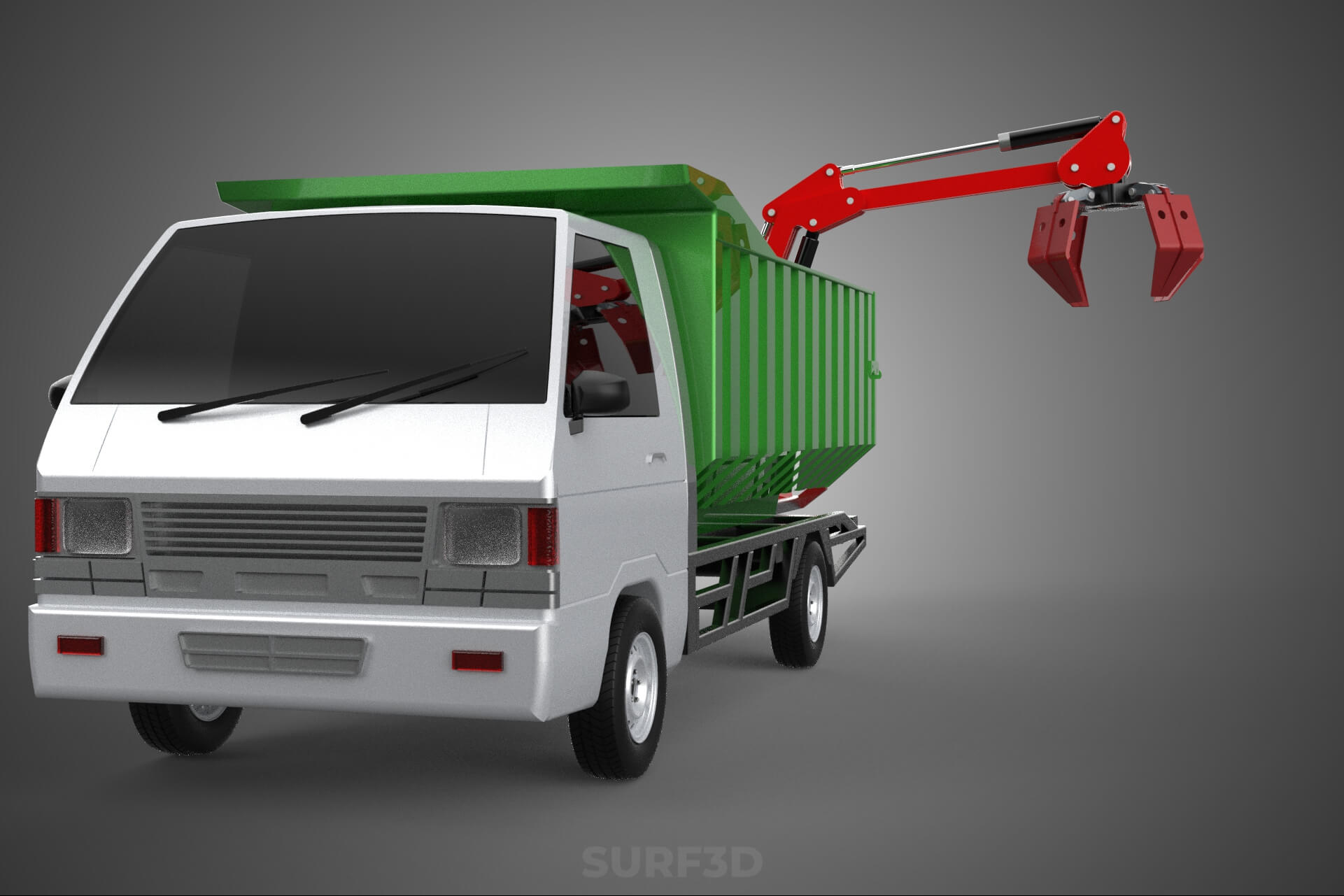 Wood Log Tree Grapple Truck Loader Crane Lift Grabber L300 2 - 3D Model ...