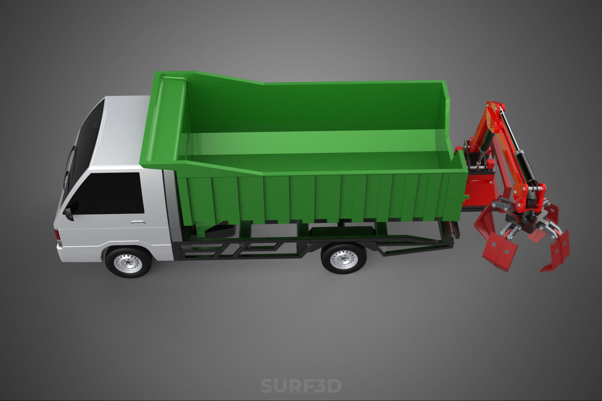 Wood Log Tree Grapple Truck Loader Crane Lift Grabber L300 2 - 3D Model ...