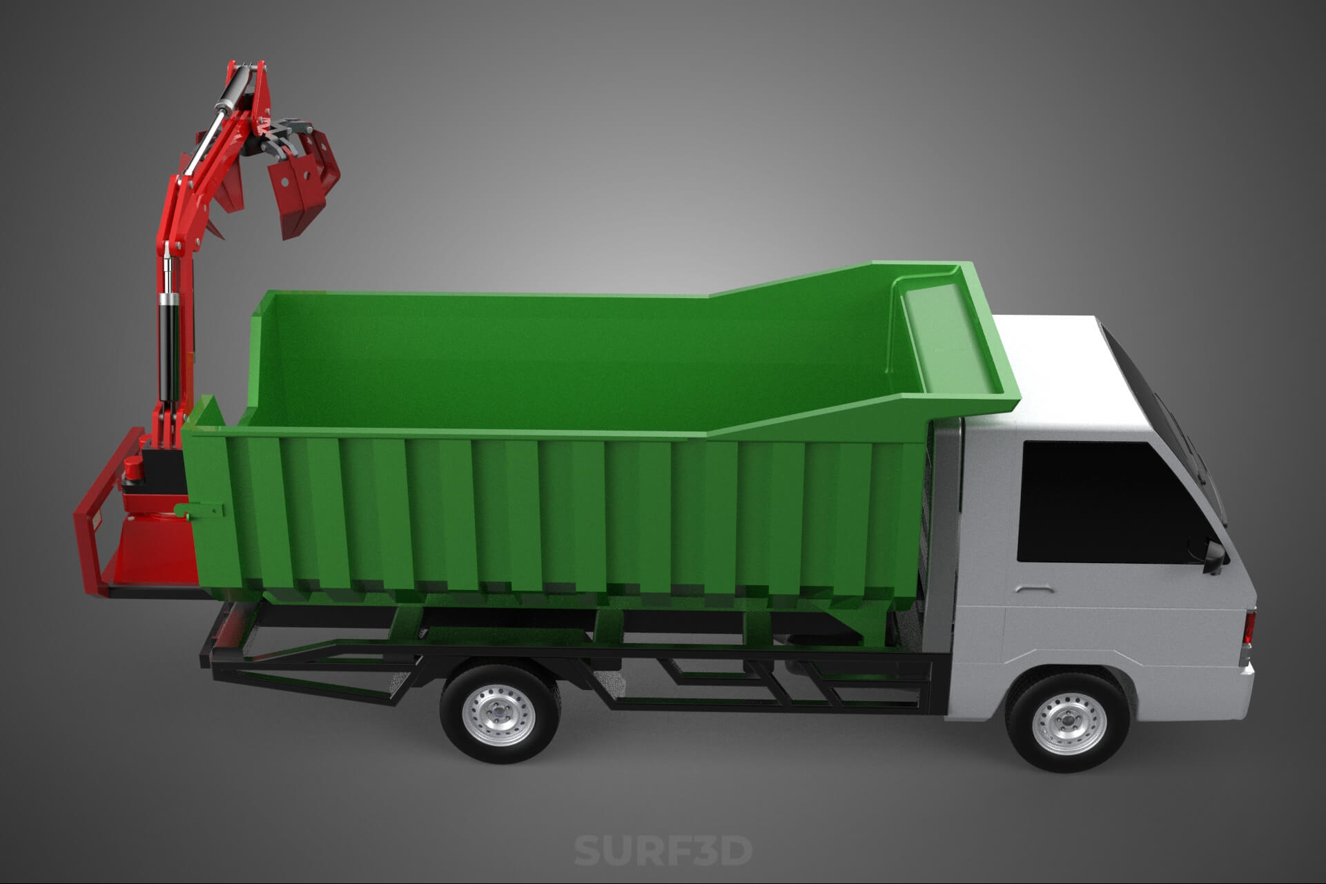 Wood Log Tree Grapple Truck Loader Crane Lift Grabber L300 2 - 3D Model ...