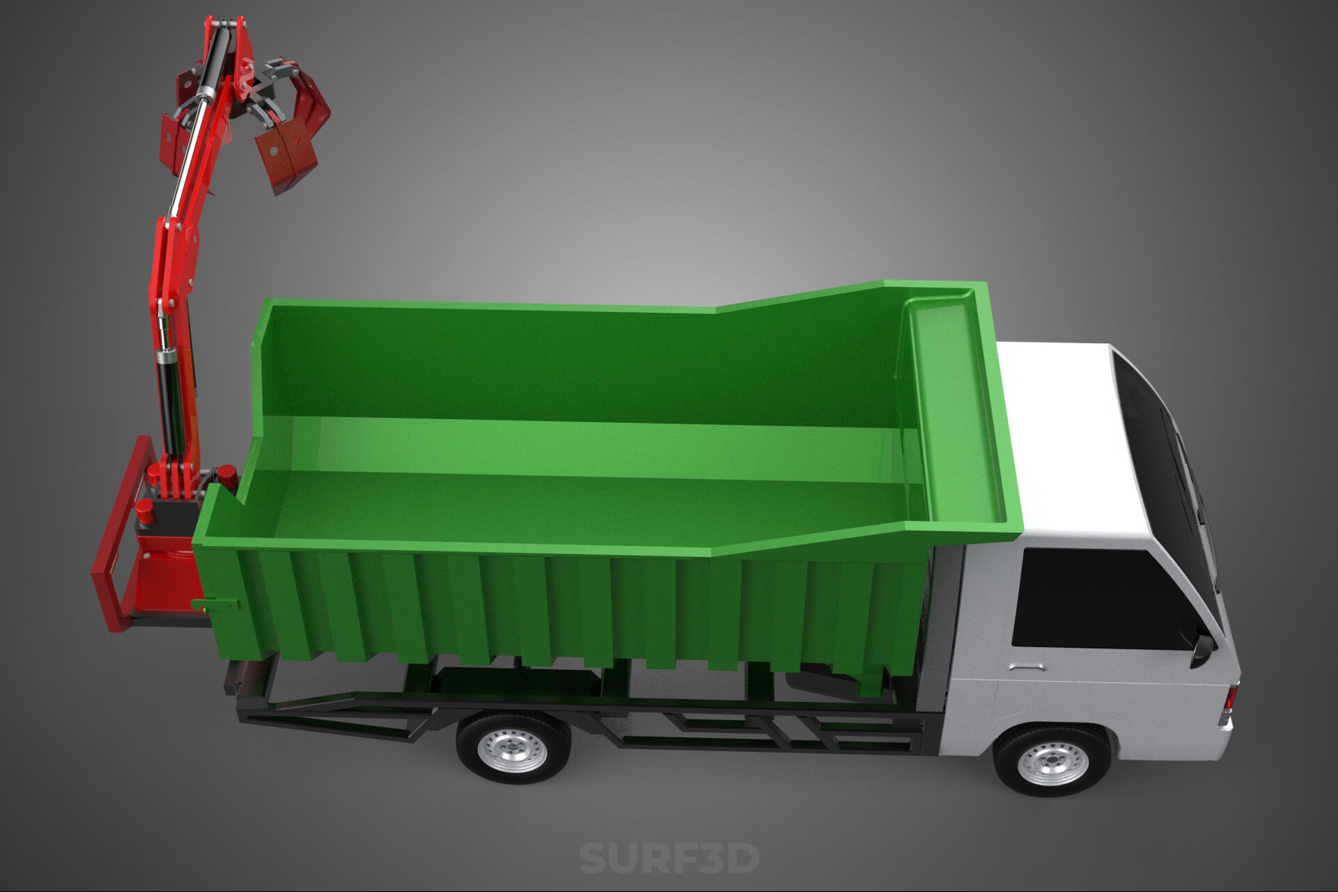 Wood Log Tree Grapple Truck Loader Crane Lift Grabber L300 2 - 3D Model ...