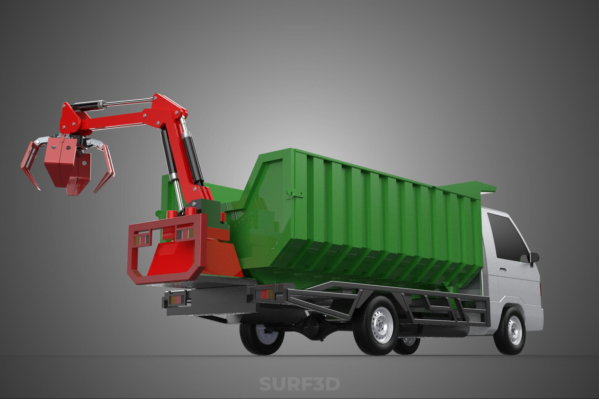 Wood Log Tree Grapple Truck Loader Crane Lift Grabber L300 2 - 3D Model ...