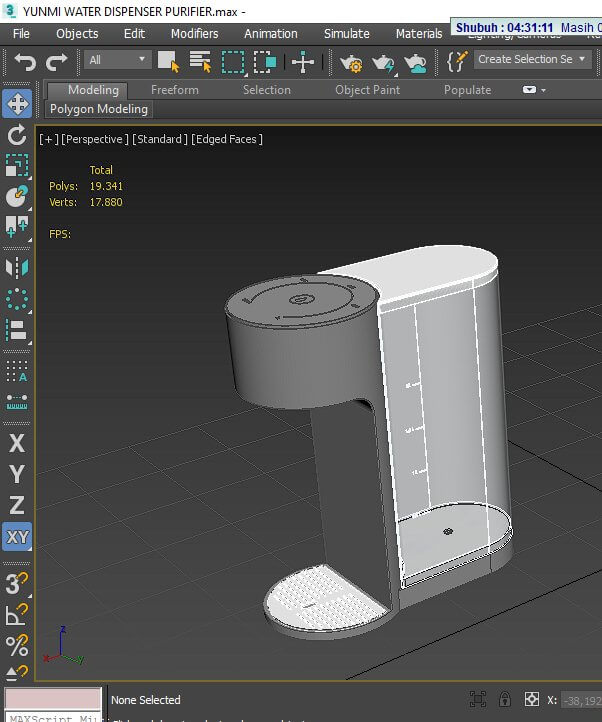 Yunmi Water Dispenser Purifier - 3D Model by surf3d