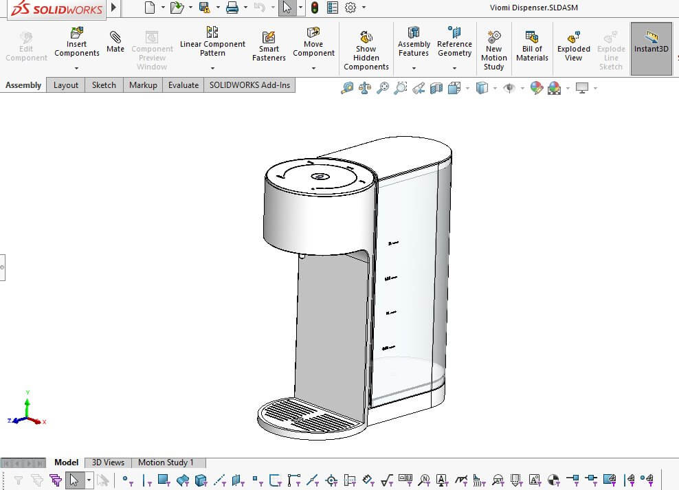 Yunmi Water Dispenser Purifier - 3D Model by surf3d