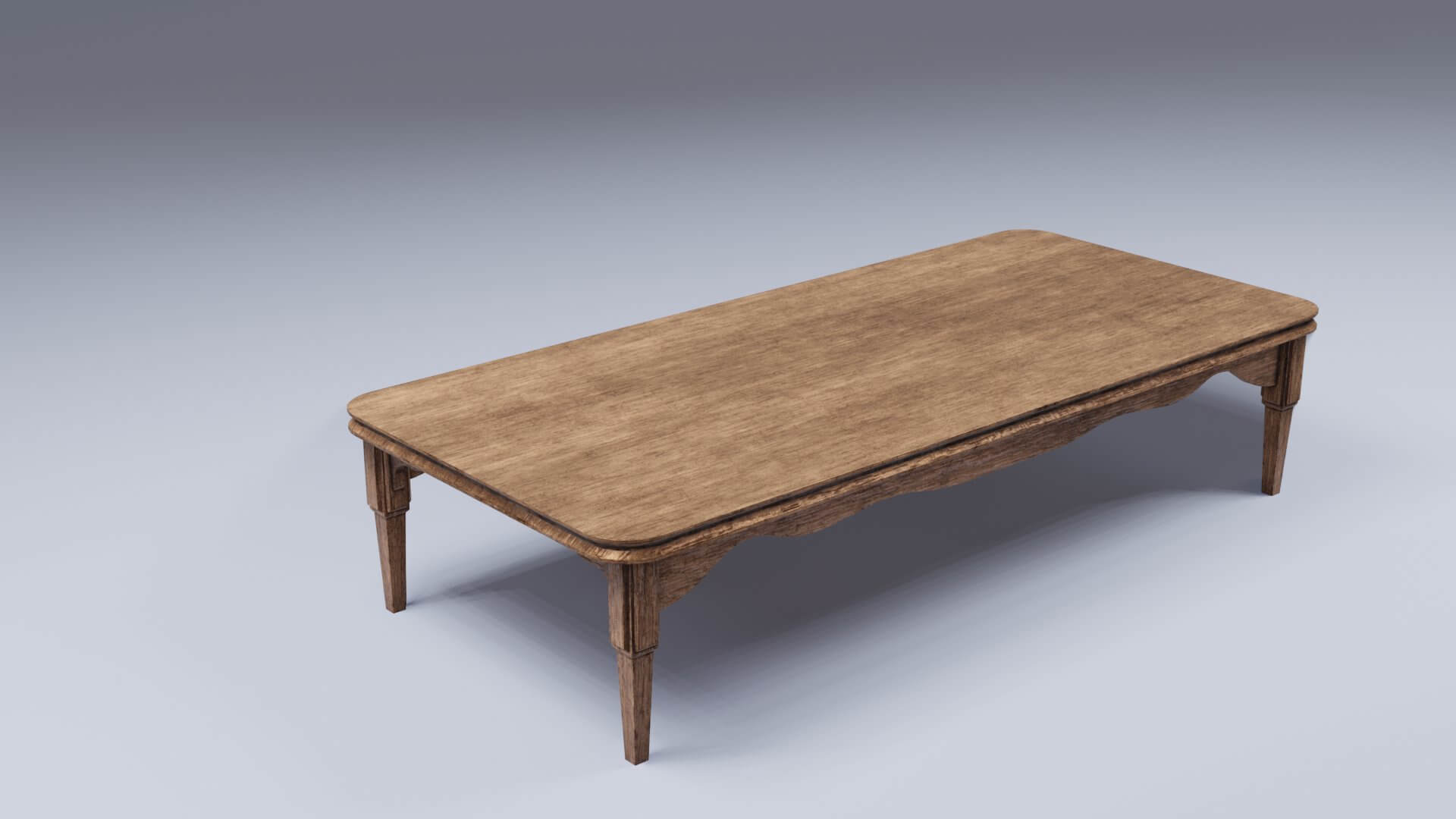 Old Wooden Table - 3D Model by surya96