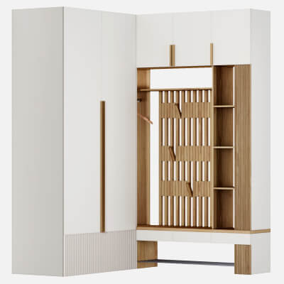 Corner Wardrobe for The Hallway - 3D Model by Svatra