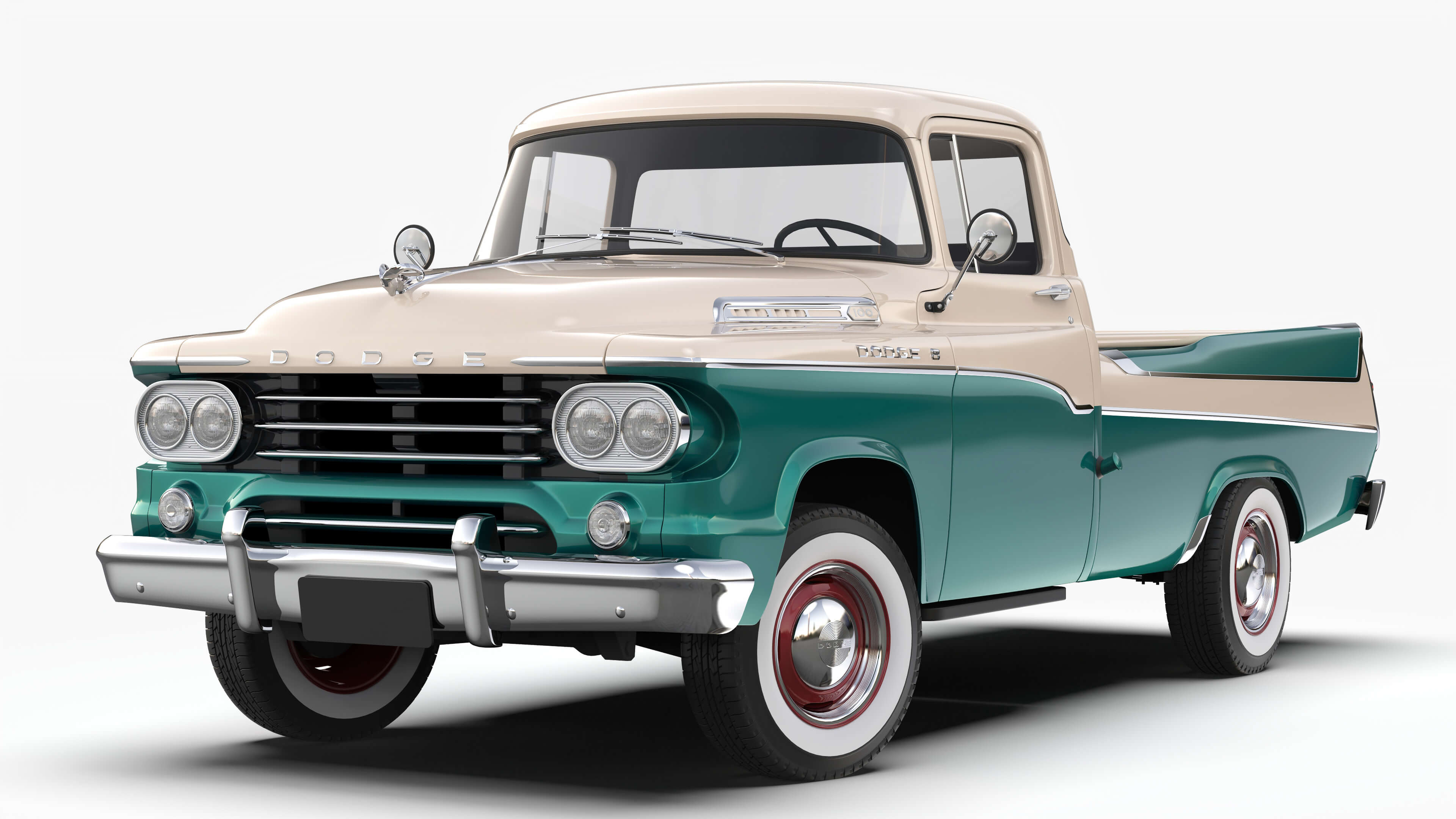 Dodge D100 Sweptside 1958 - 3D Model by Swan3DStudios