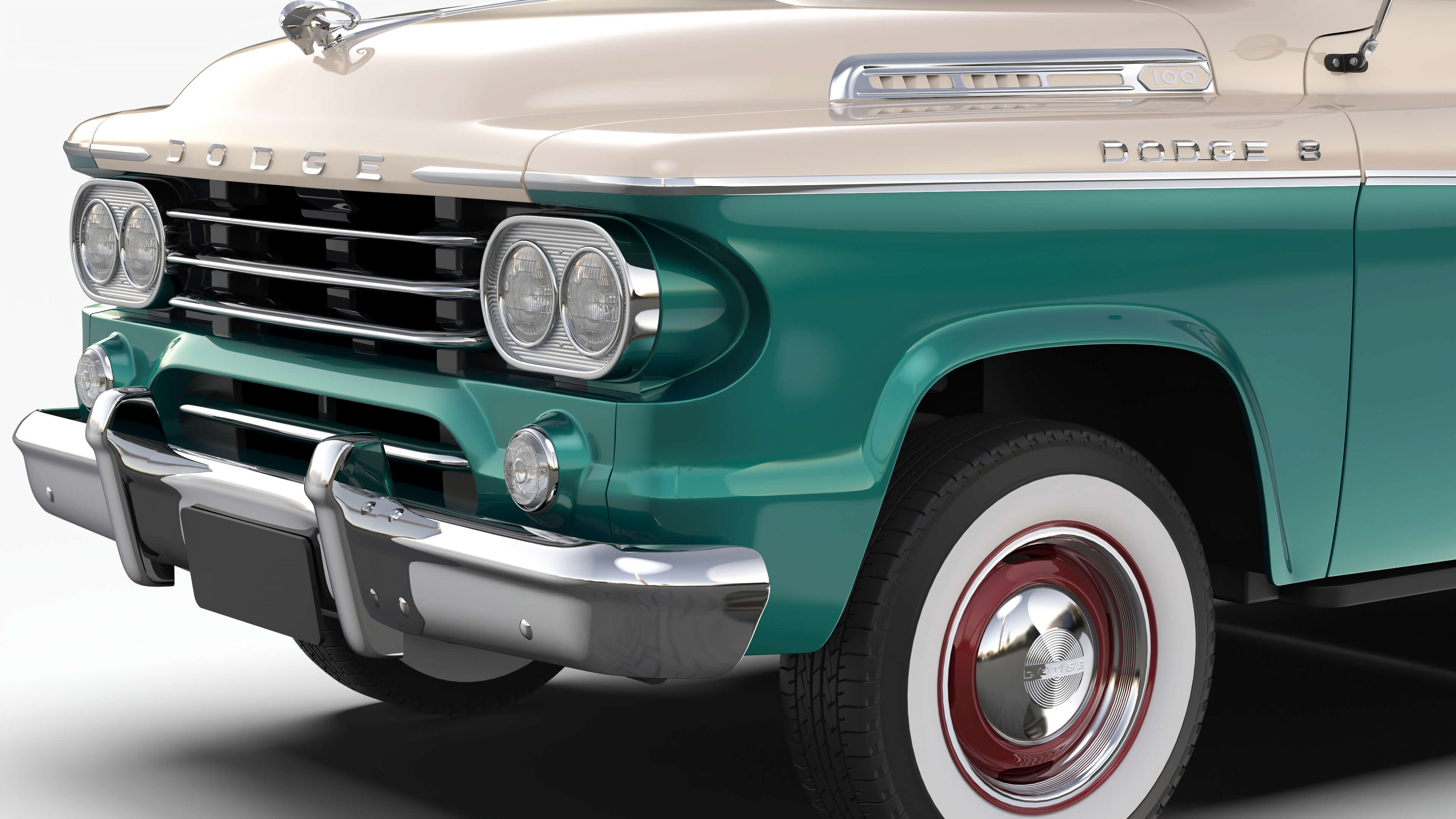 Dodge D100 Sweptside 1958 - 3D Model by Swan3DStudios