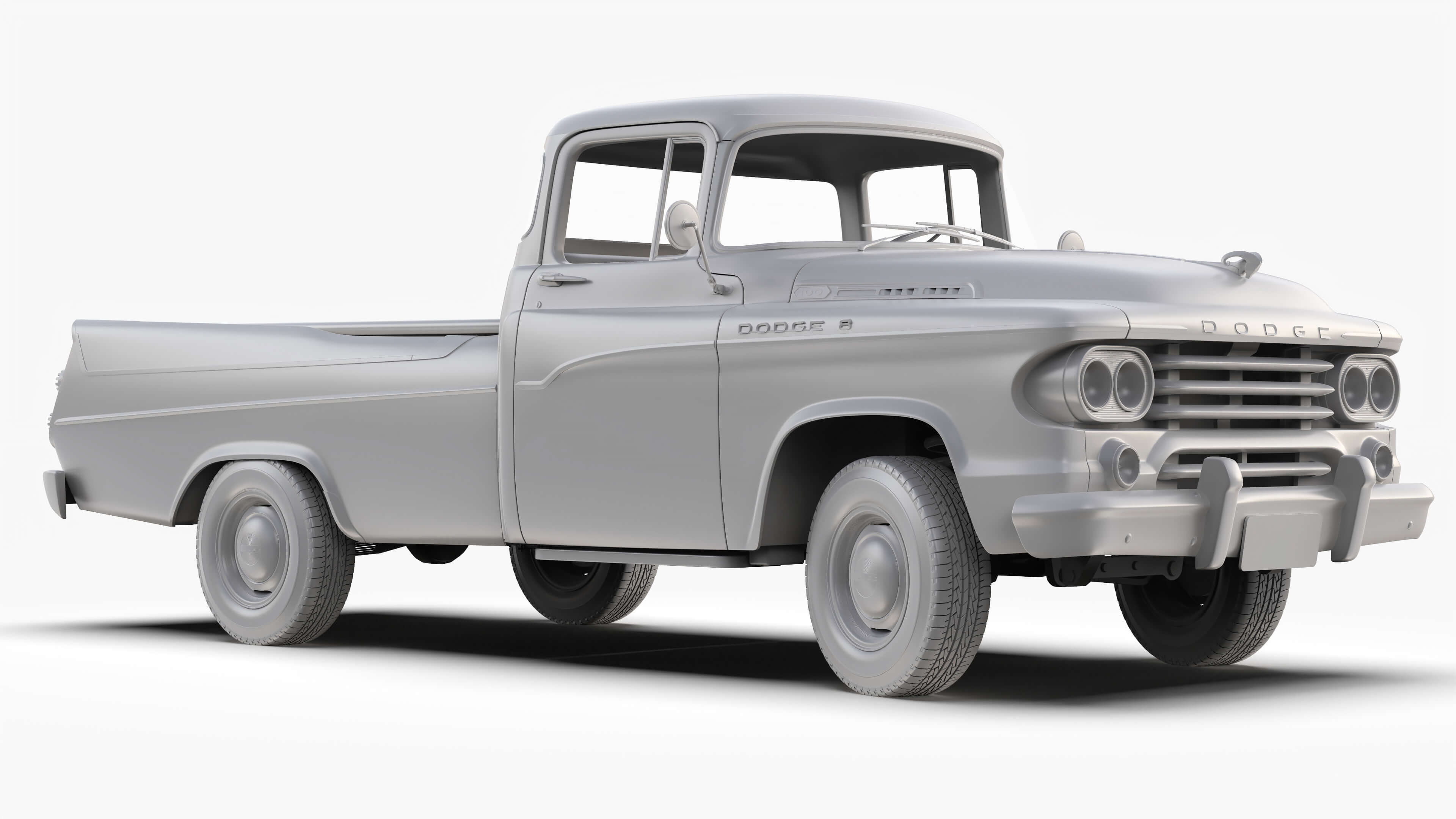 Dodge D100 Sweptside 1958 - 3D Model by Swan3DStudios