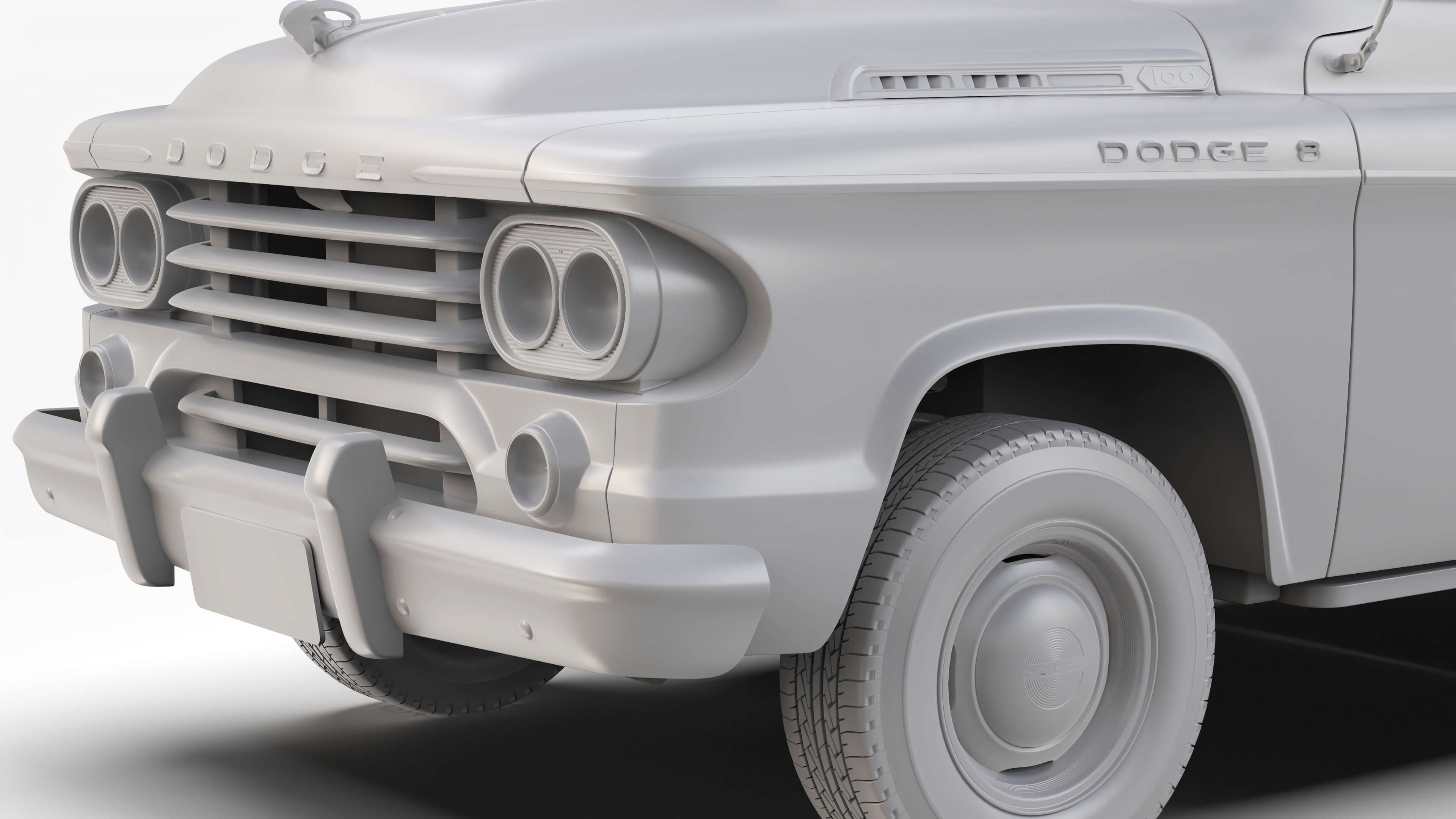 Dodge D100 Sweptside 1958 - 3D Model by Swan3DStudios