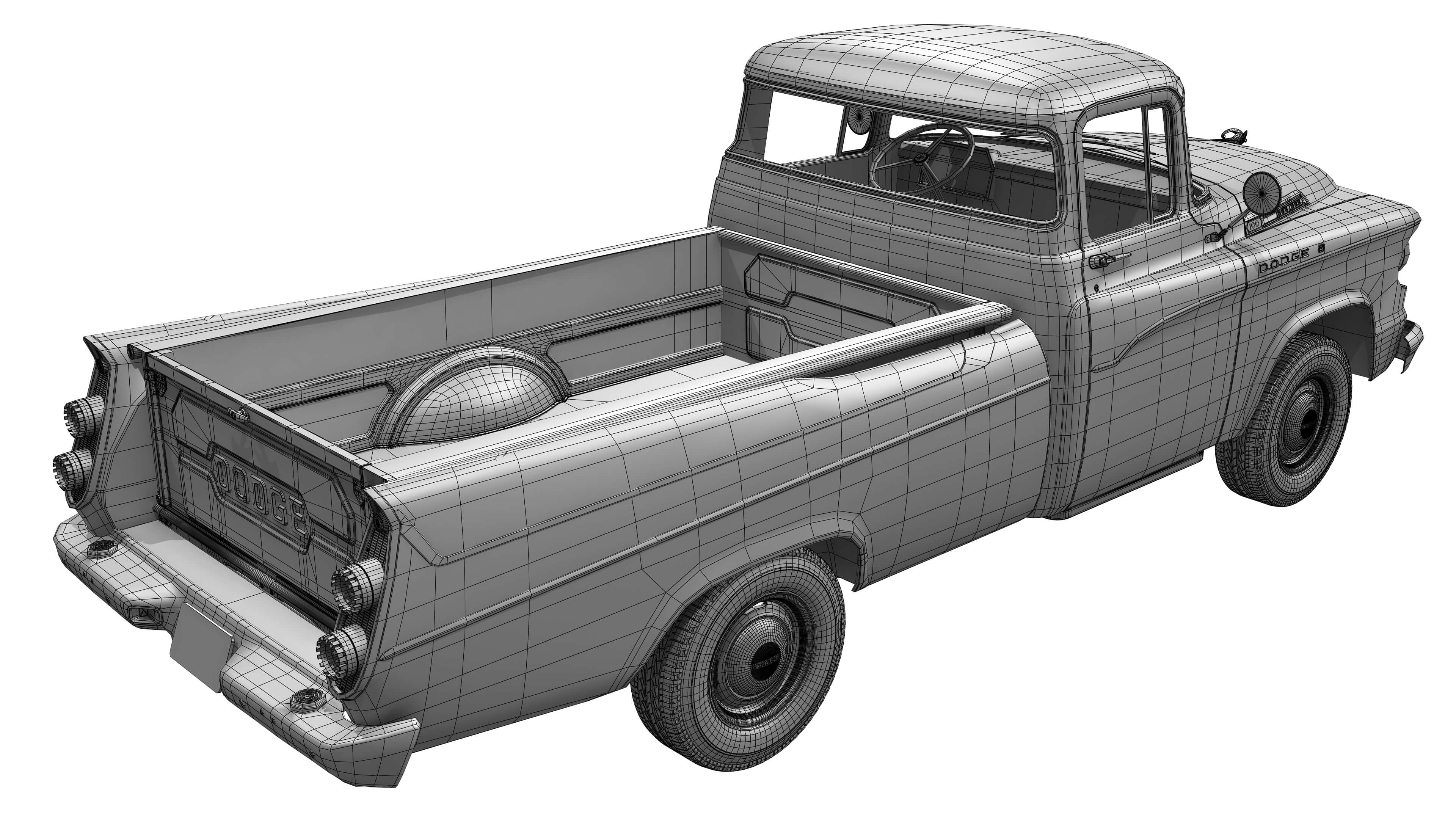Dodge D100 Sweptside 1958 - 3D Model by Swan3DStudios