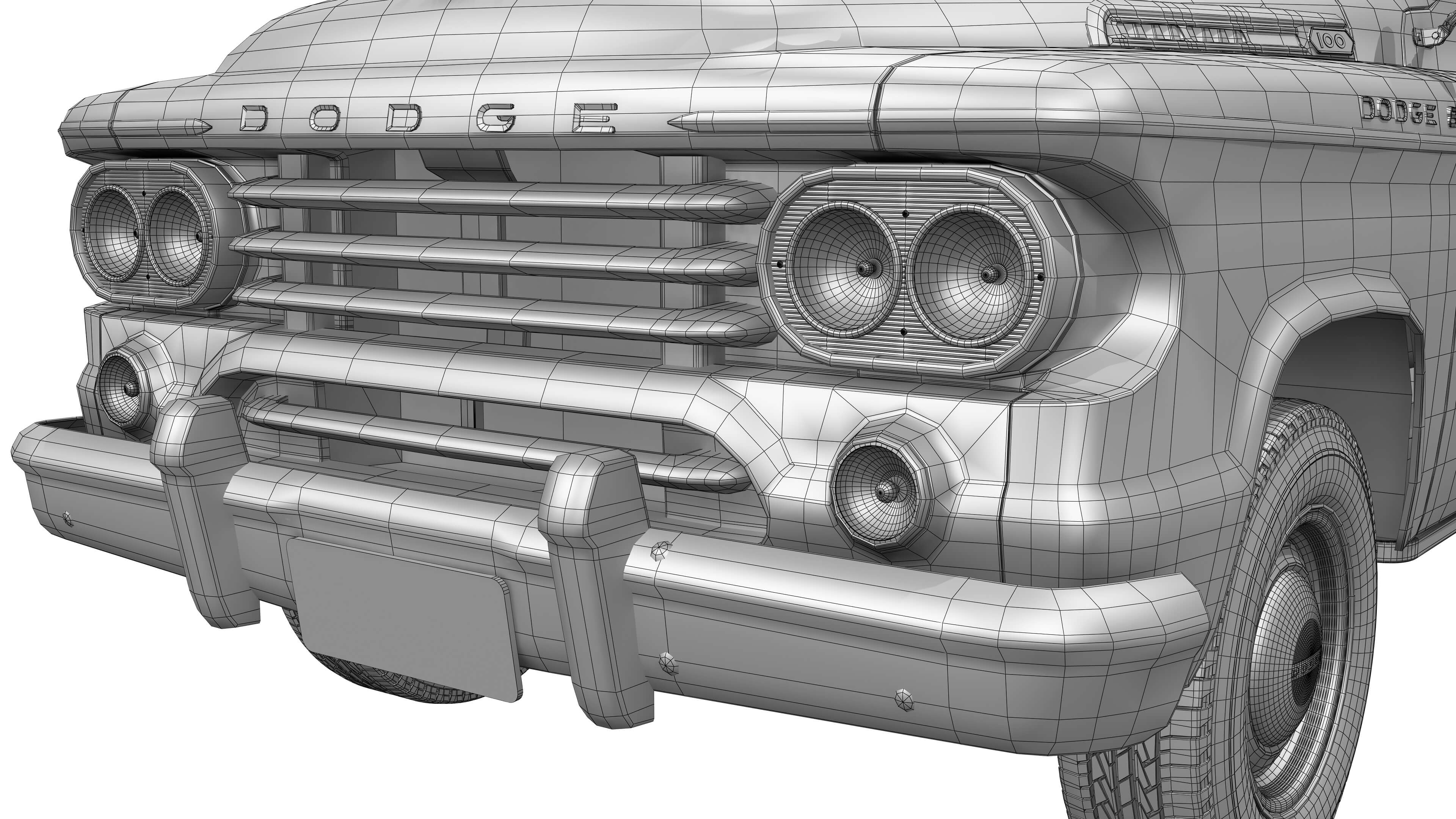 Dodge D100 Sweptside 1958 - 3D Model by Swan3DStudios