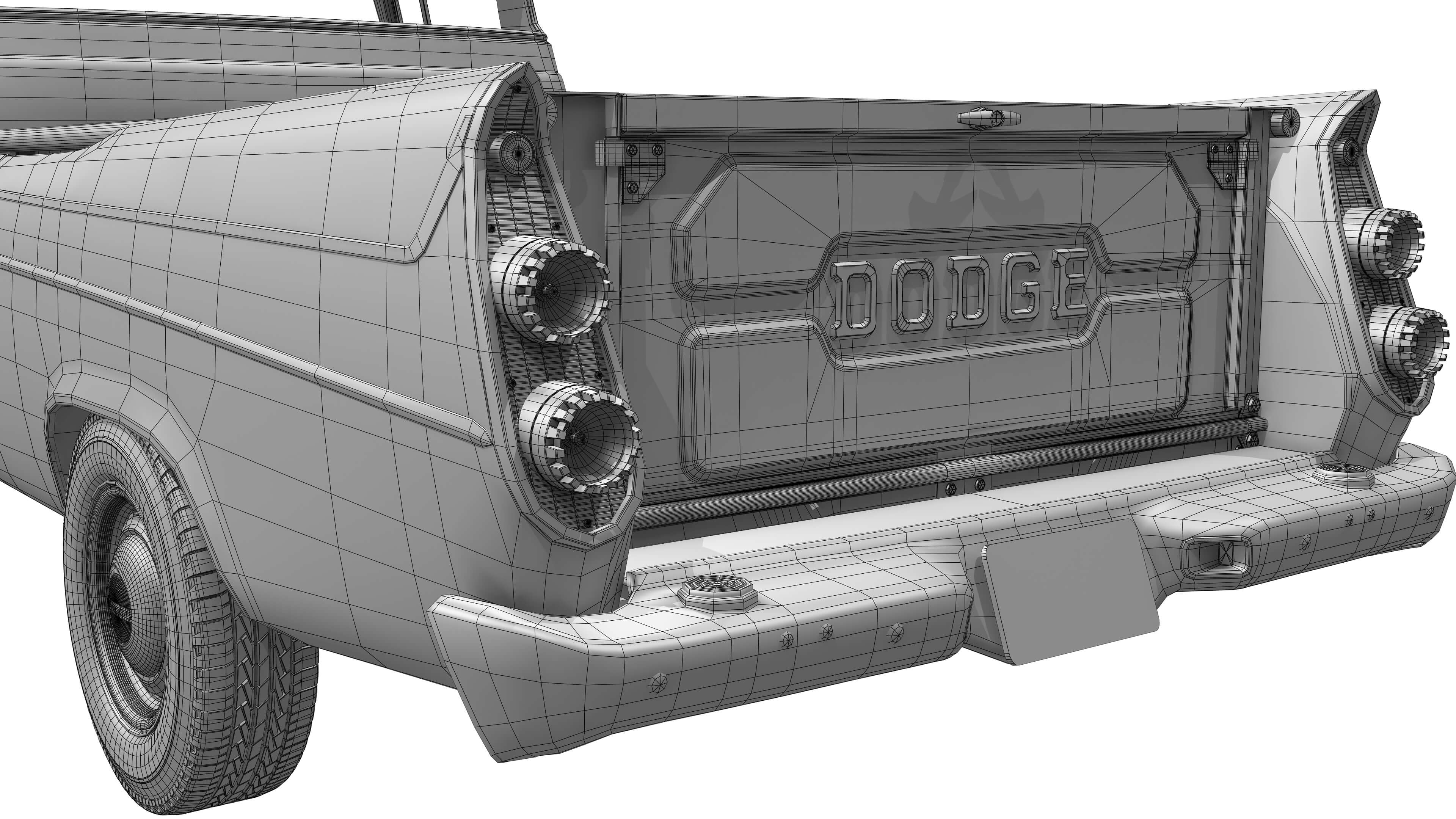 Dodge D100 Sweptside 1958 - 3D Model by Swan3DStudios