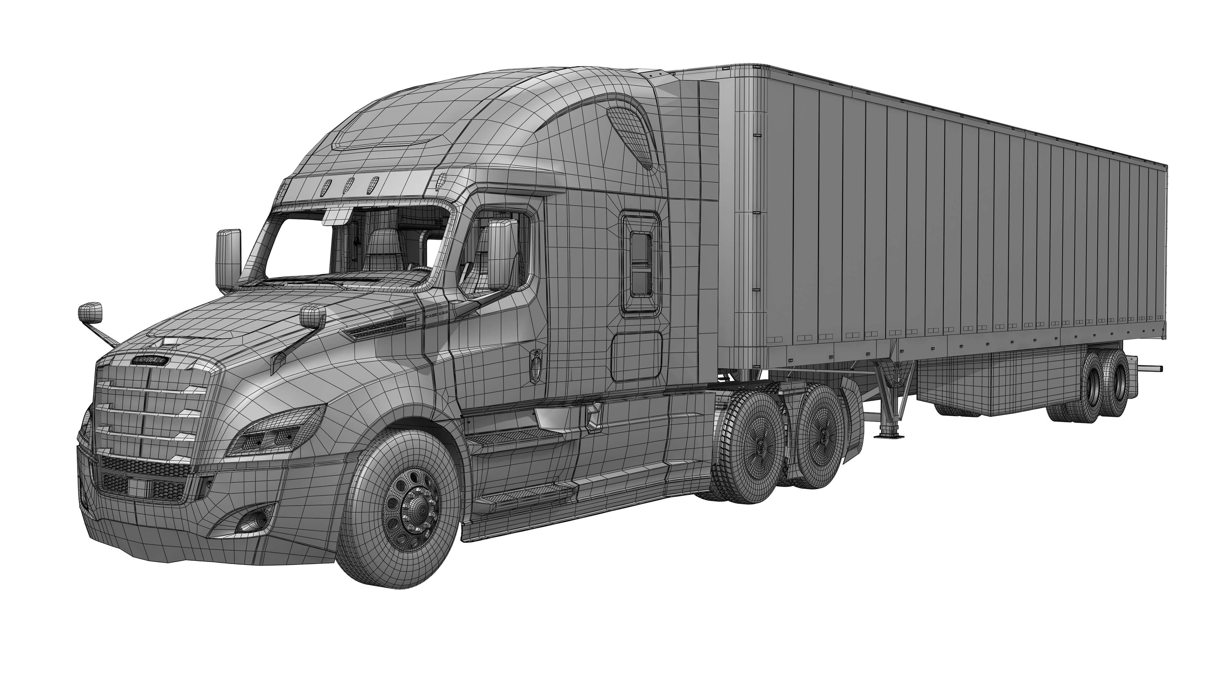 Freightliner Cascadia 2017 - Present + HQ Interior 3D Model by ...