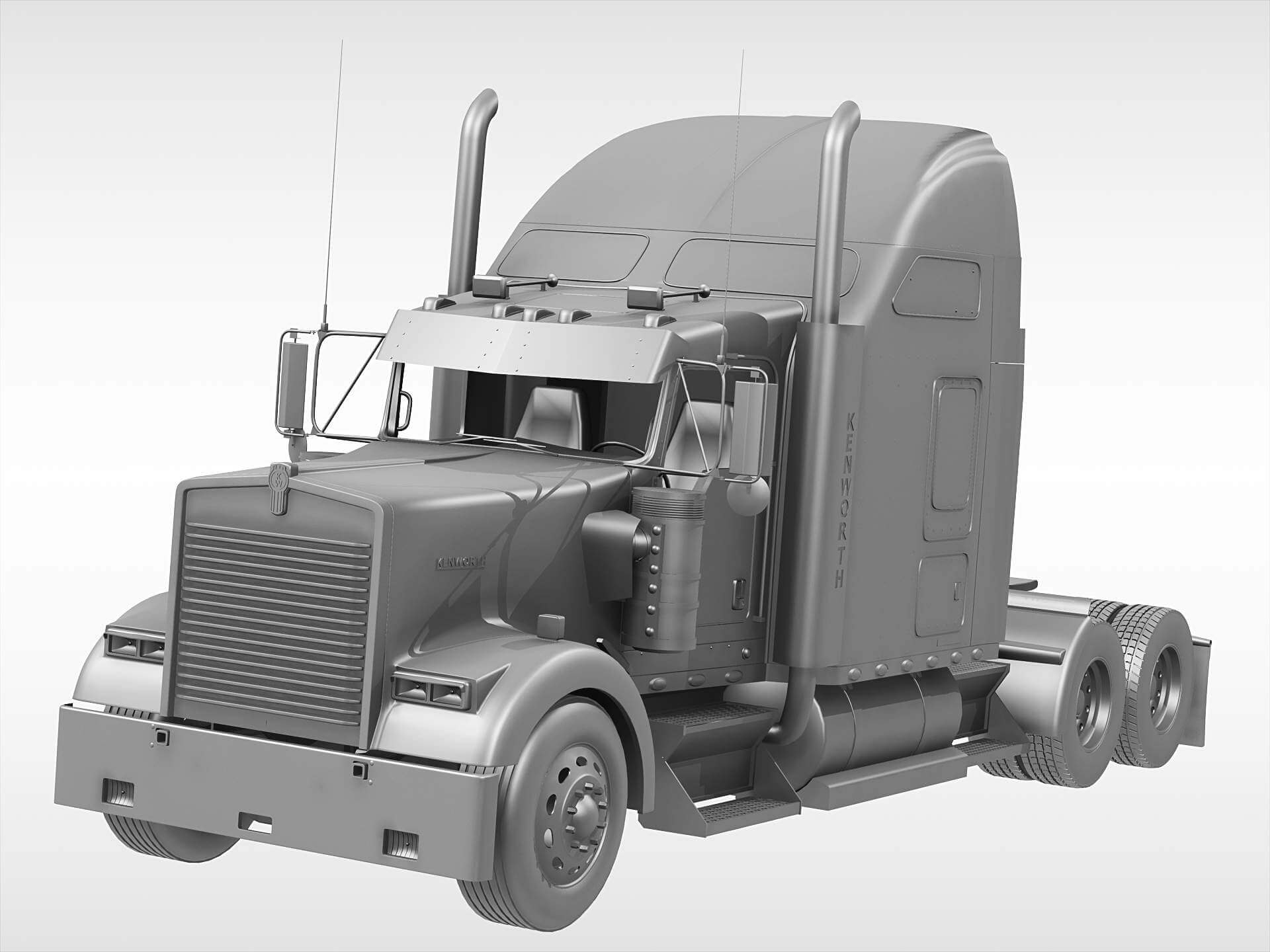 Kenworth W900 - 3D Model by Swan3DStudios