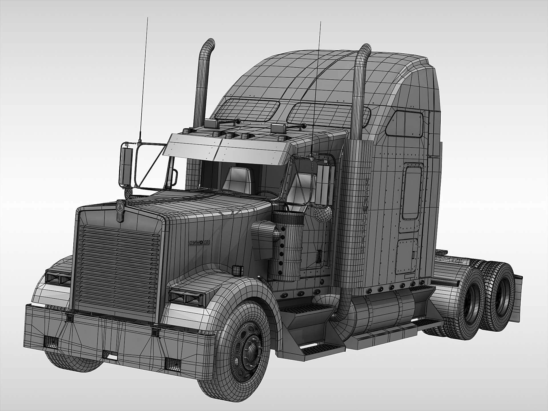 Kenworth W900 - 3D Model by Swan3DStudios