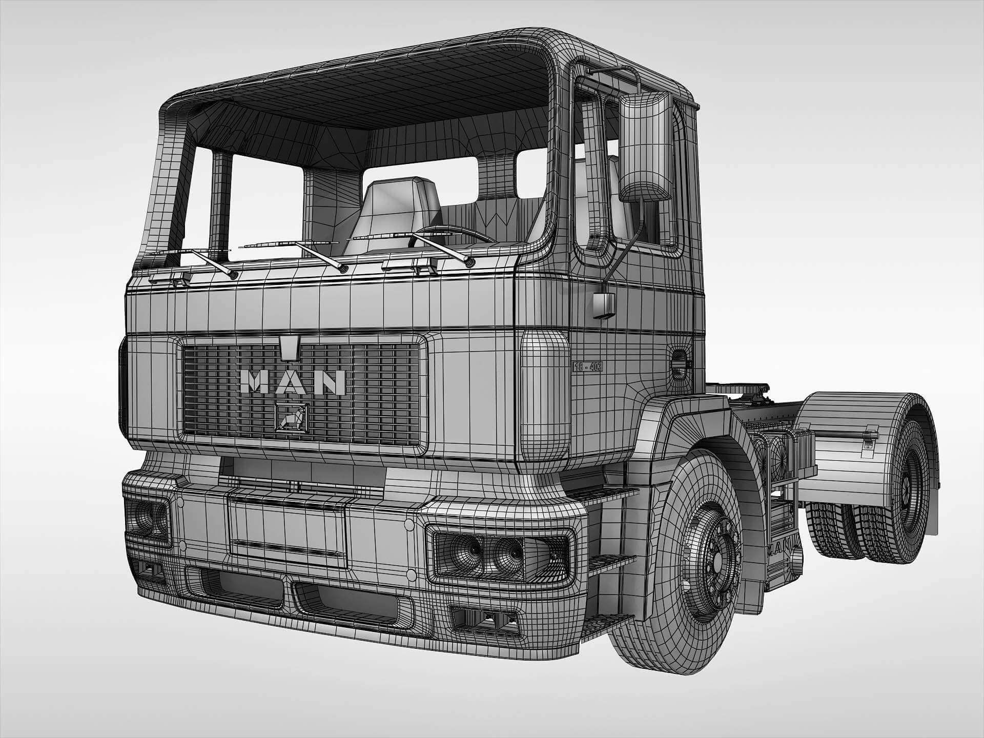 MAN F2000 Semi Truck - 3D Model by Swan3DStudios