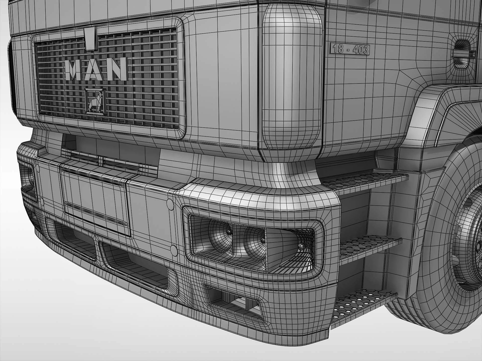 MAN F2000 Semi Truck - 3D Model by Swan3DStudios