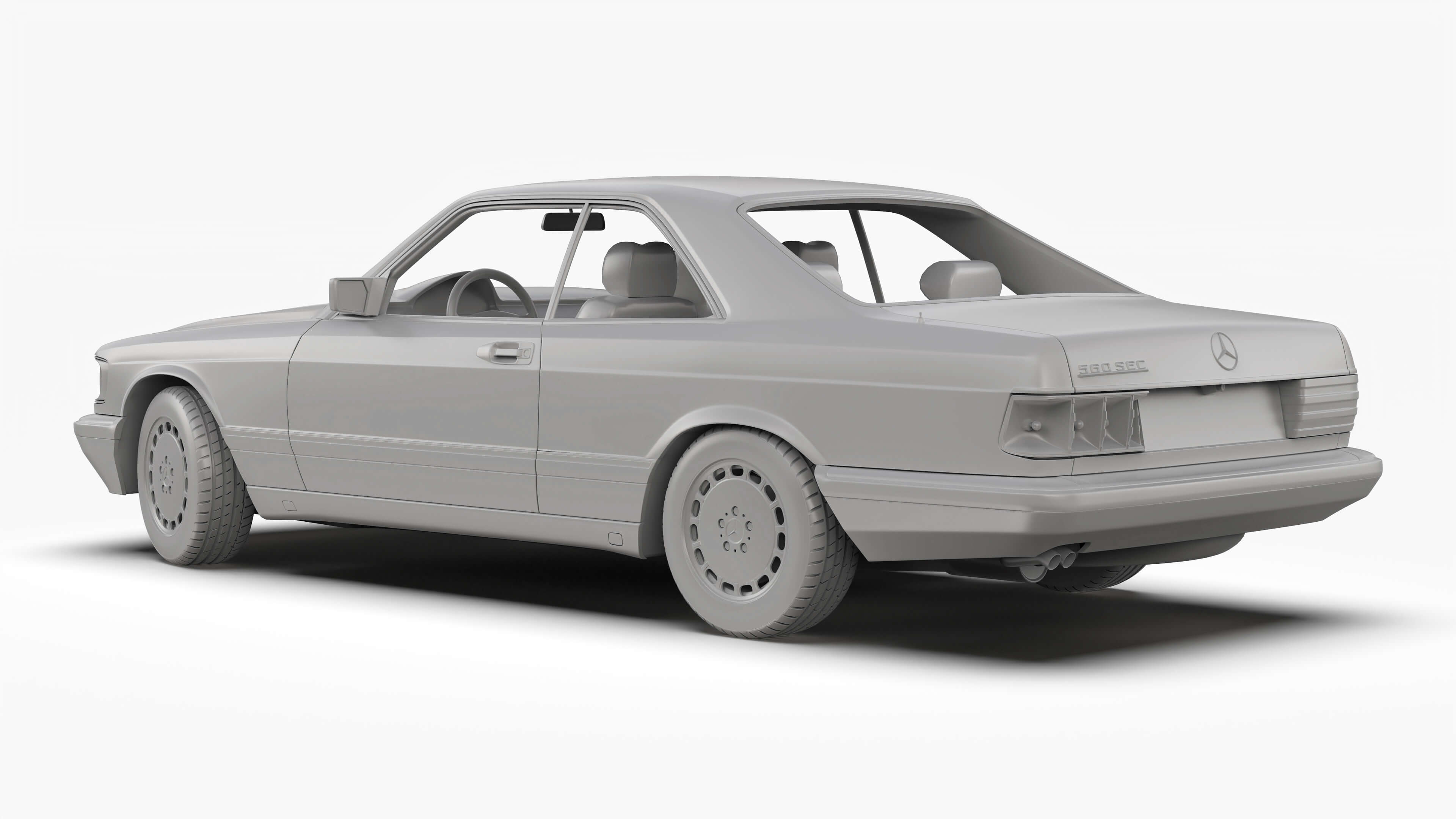 Mercedes Benz 560 SEC W126 (1986 - 1991) 3D Model by Swan3DStudios