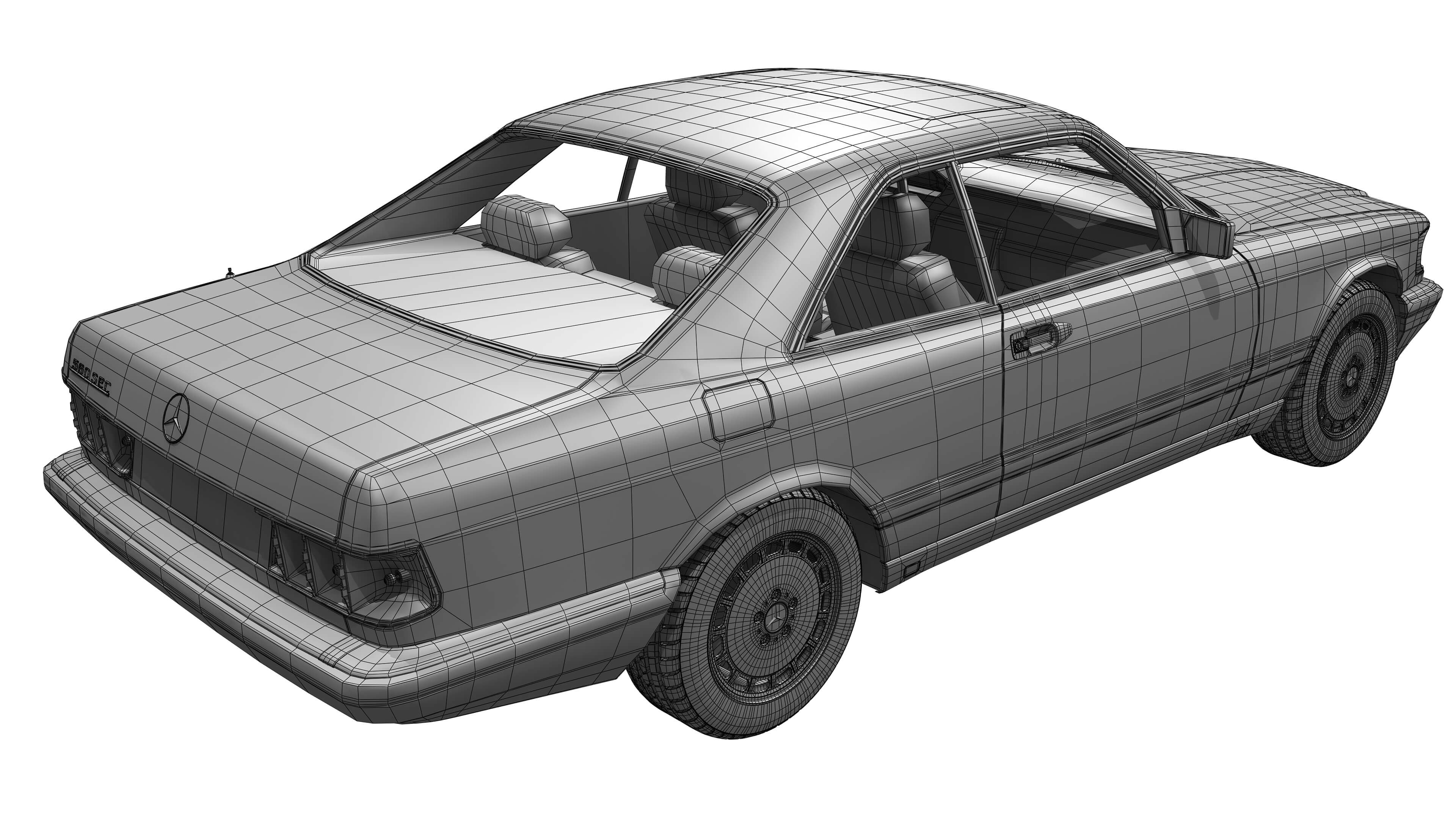 Mercedes Benz 560 SEC W126 (1986 - 1991) 3D Model by Swan3DStudios