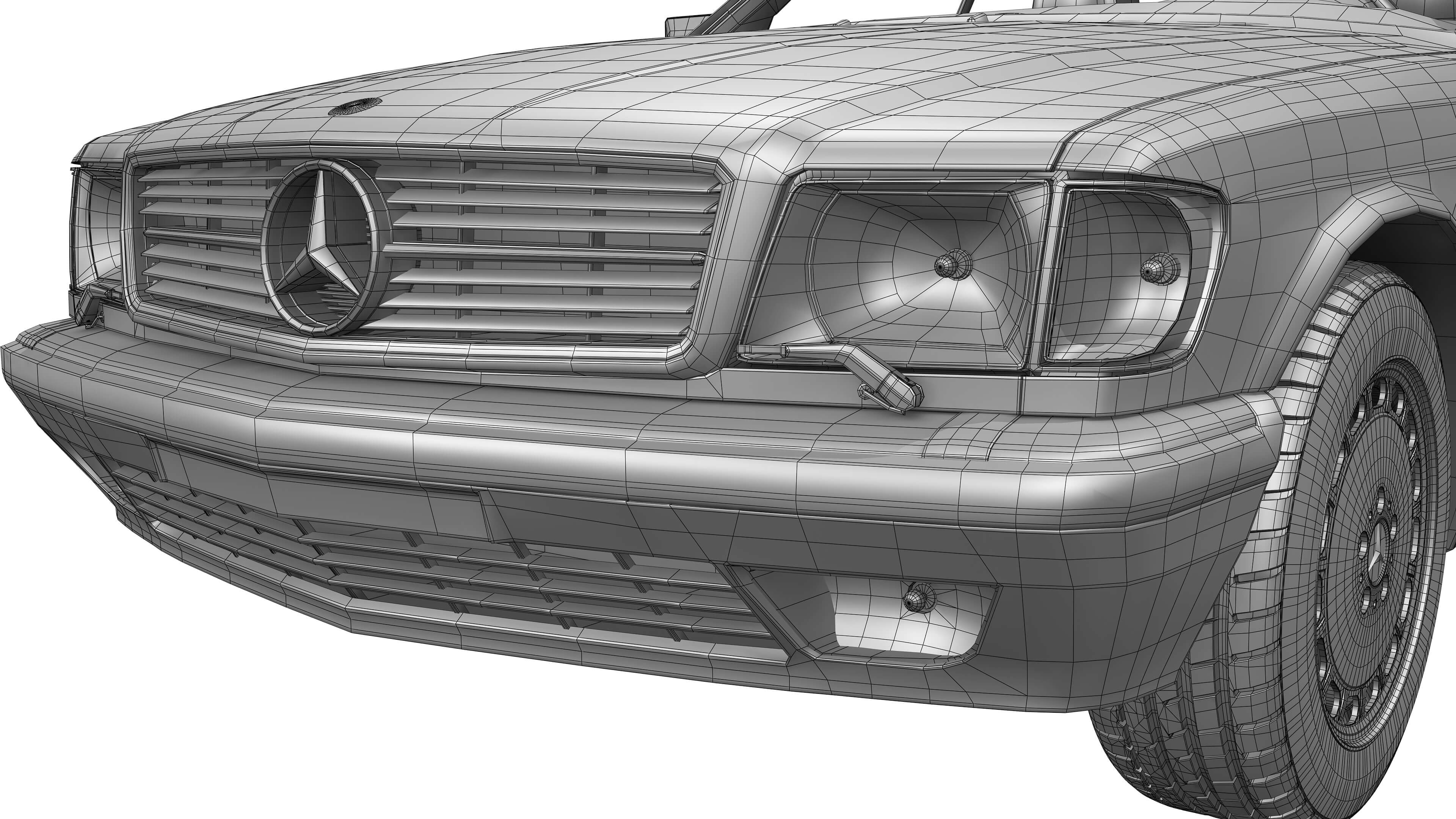 Mercedes Benz 560 SEC W126 (1986 - 1991) 3D Model by Swan3DStudios