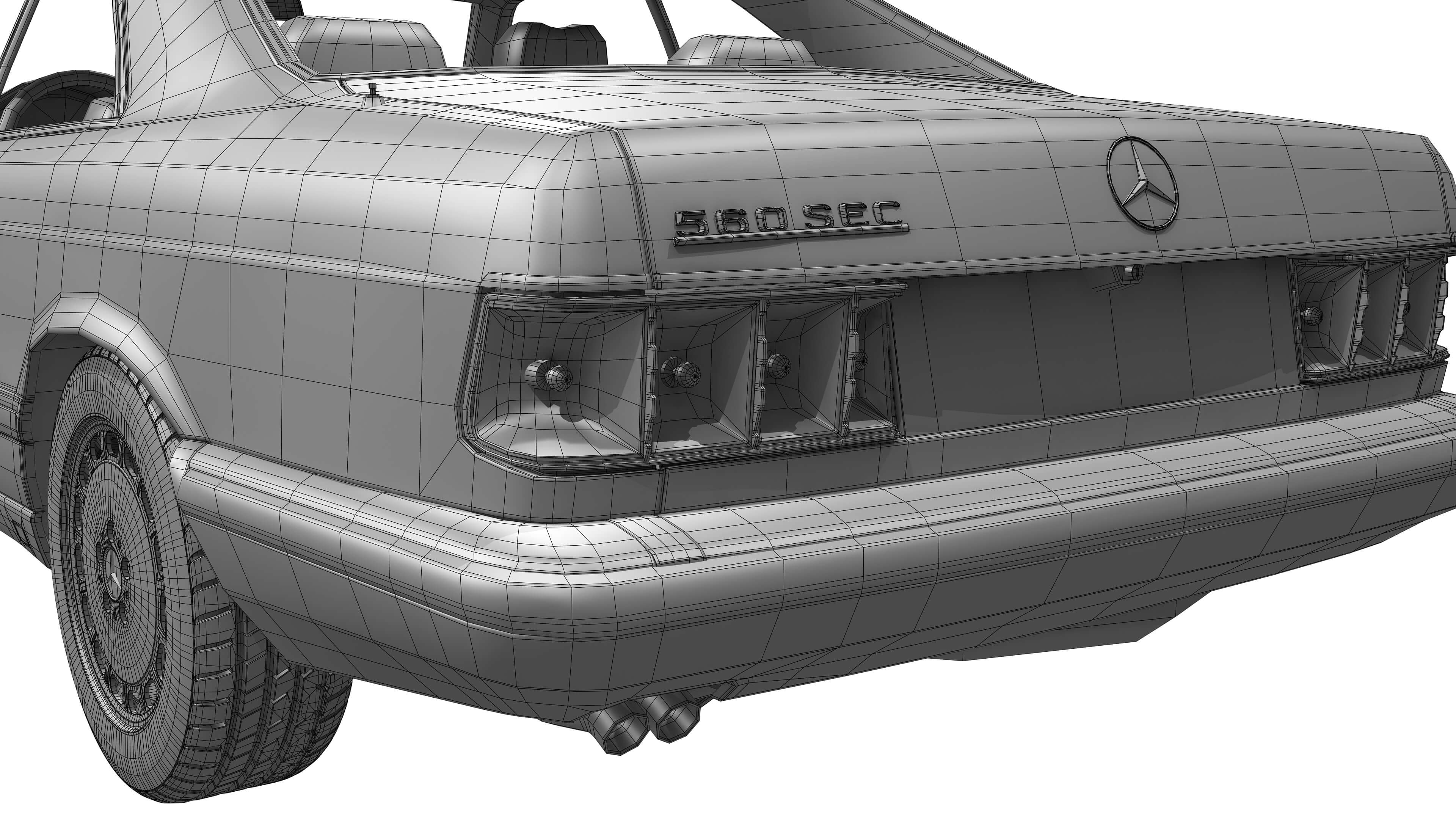 Mercedes Benz 560 SEC W126 (1986 - 1991) 3D Model by Swan3DStudios