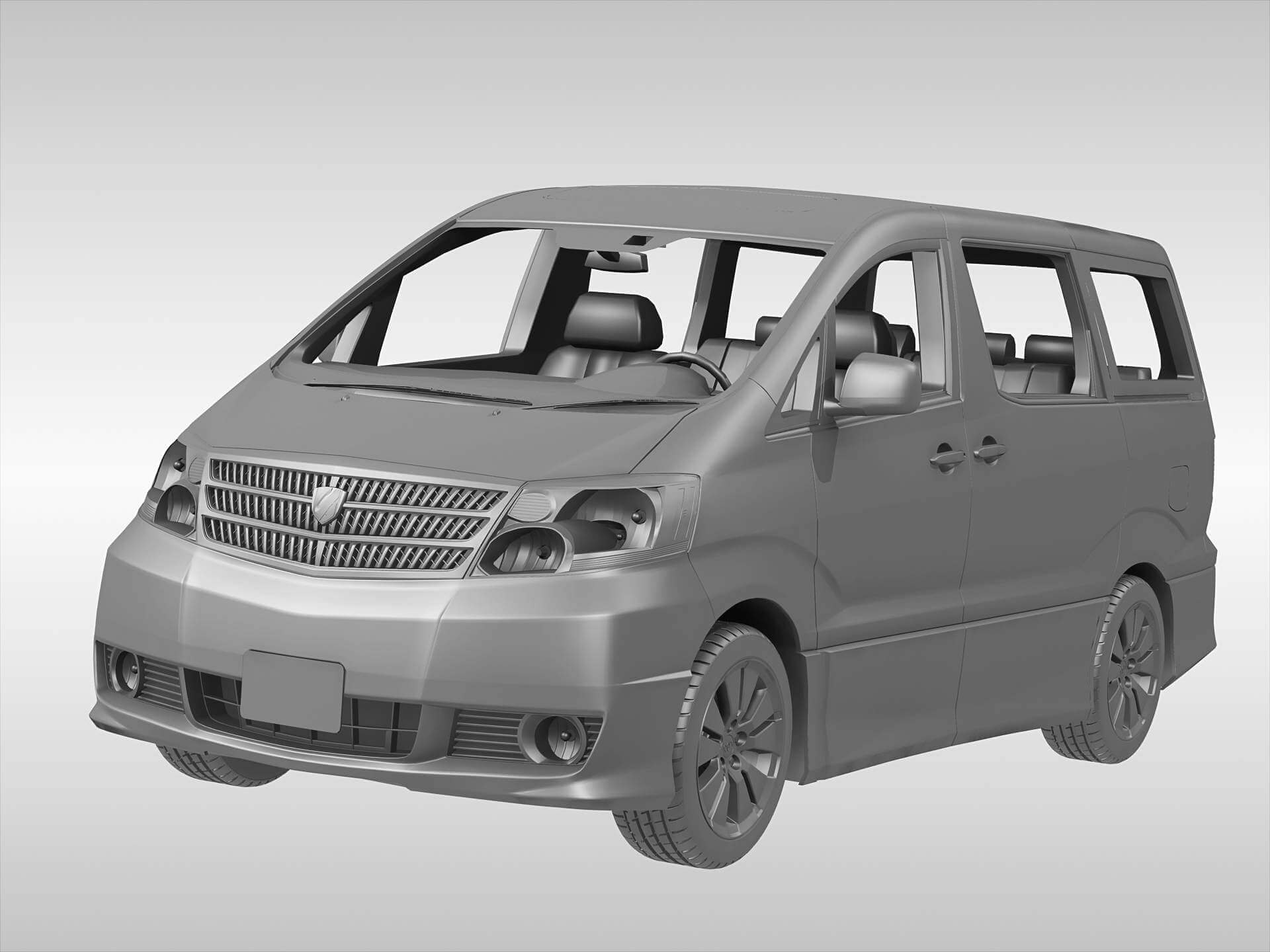 Toyota Alphard (2002 - 2008) 3D Model by Swan3DStudios