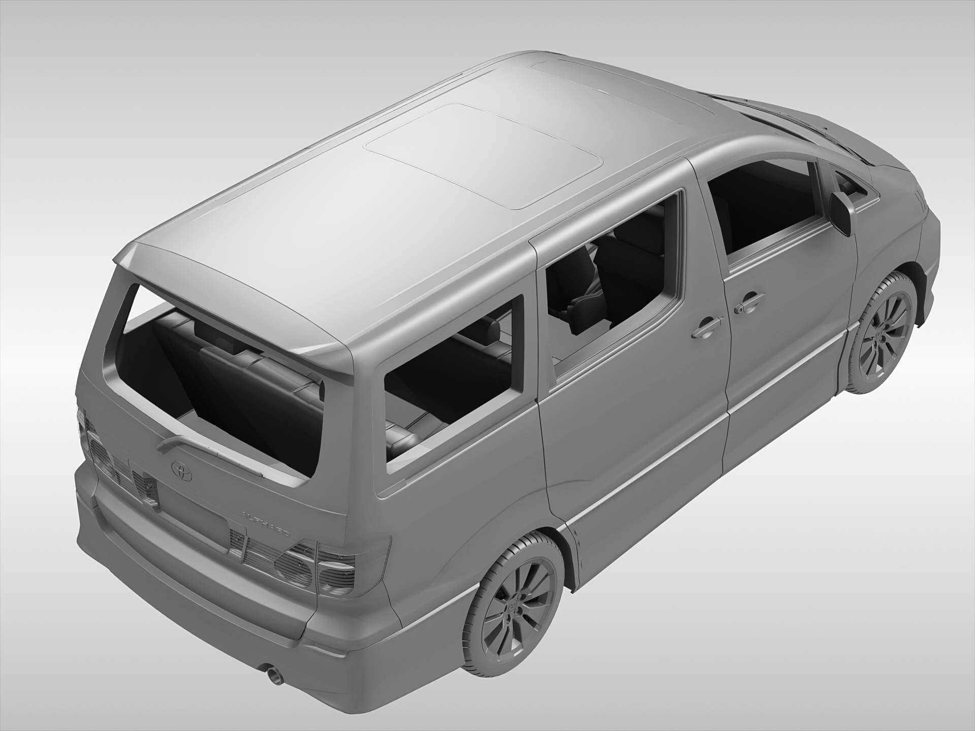 Toyota Alphard (2002 - 2008) 3D Model by Swan3DStudios