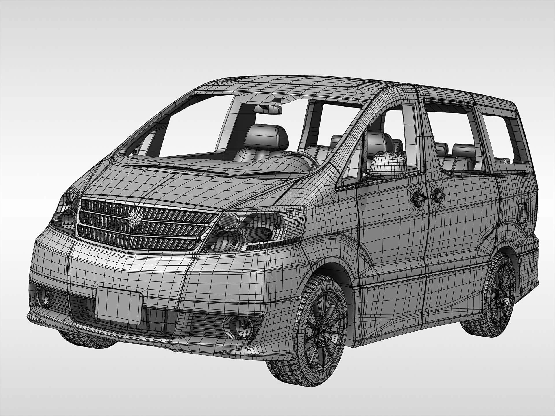 Toyota Alphard (2002 - 2008) 3D Model by Swan3DStudios