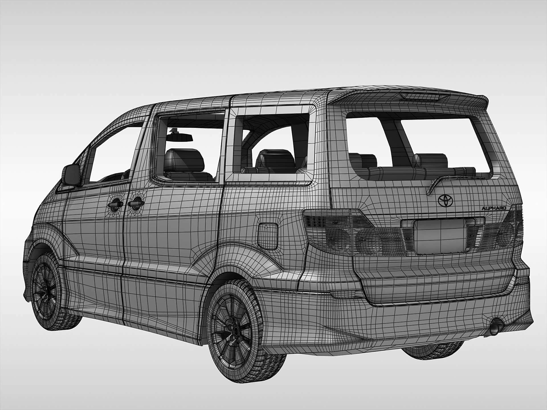 Toyota Alphard (2002 - 2008) 3D Model by Swan3DStudios