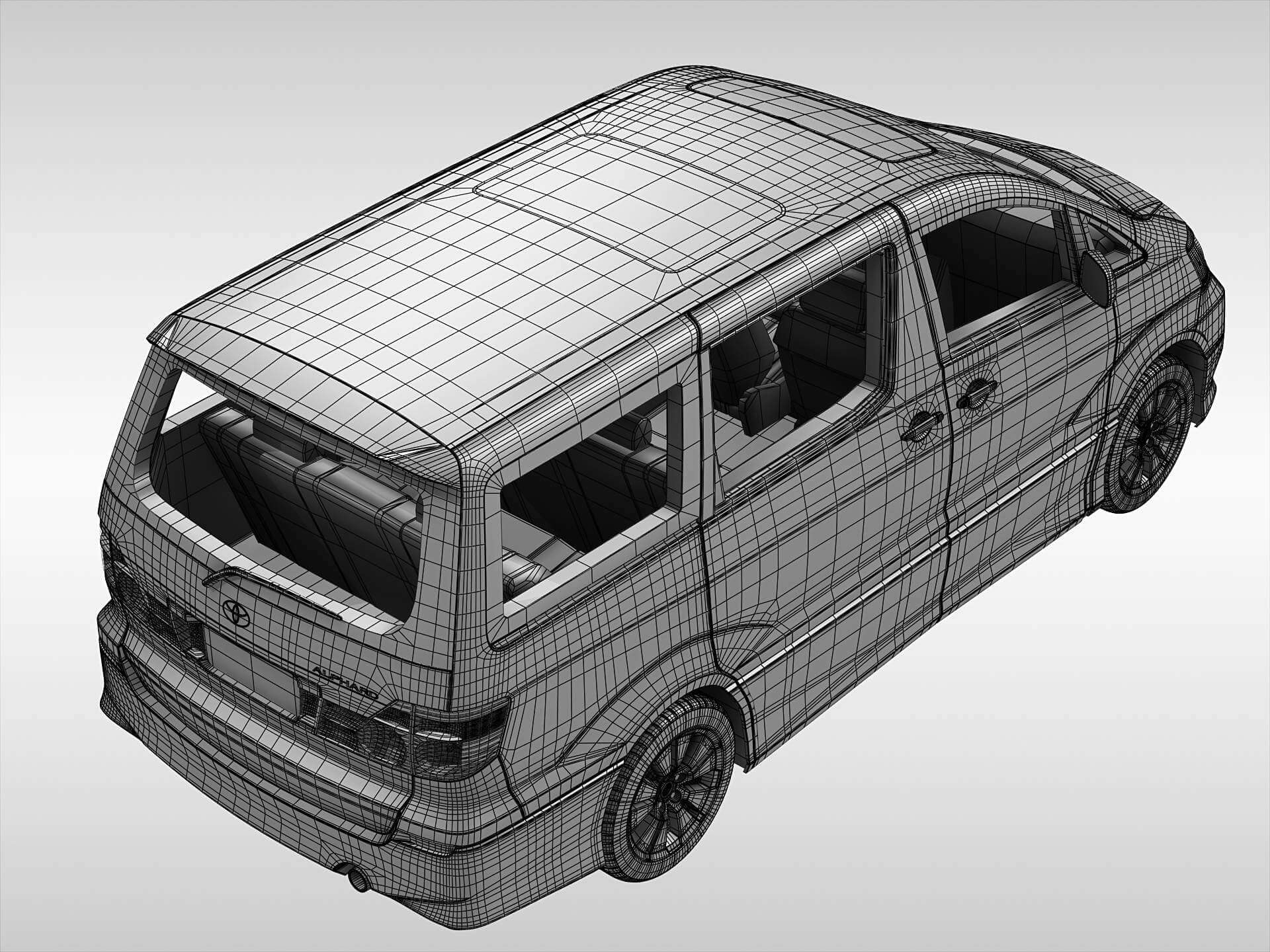 Toyota Alphard (2002 - 2008) 3D Model by Swan3DStudios