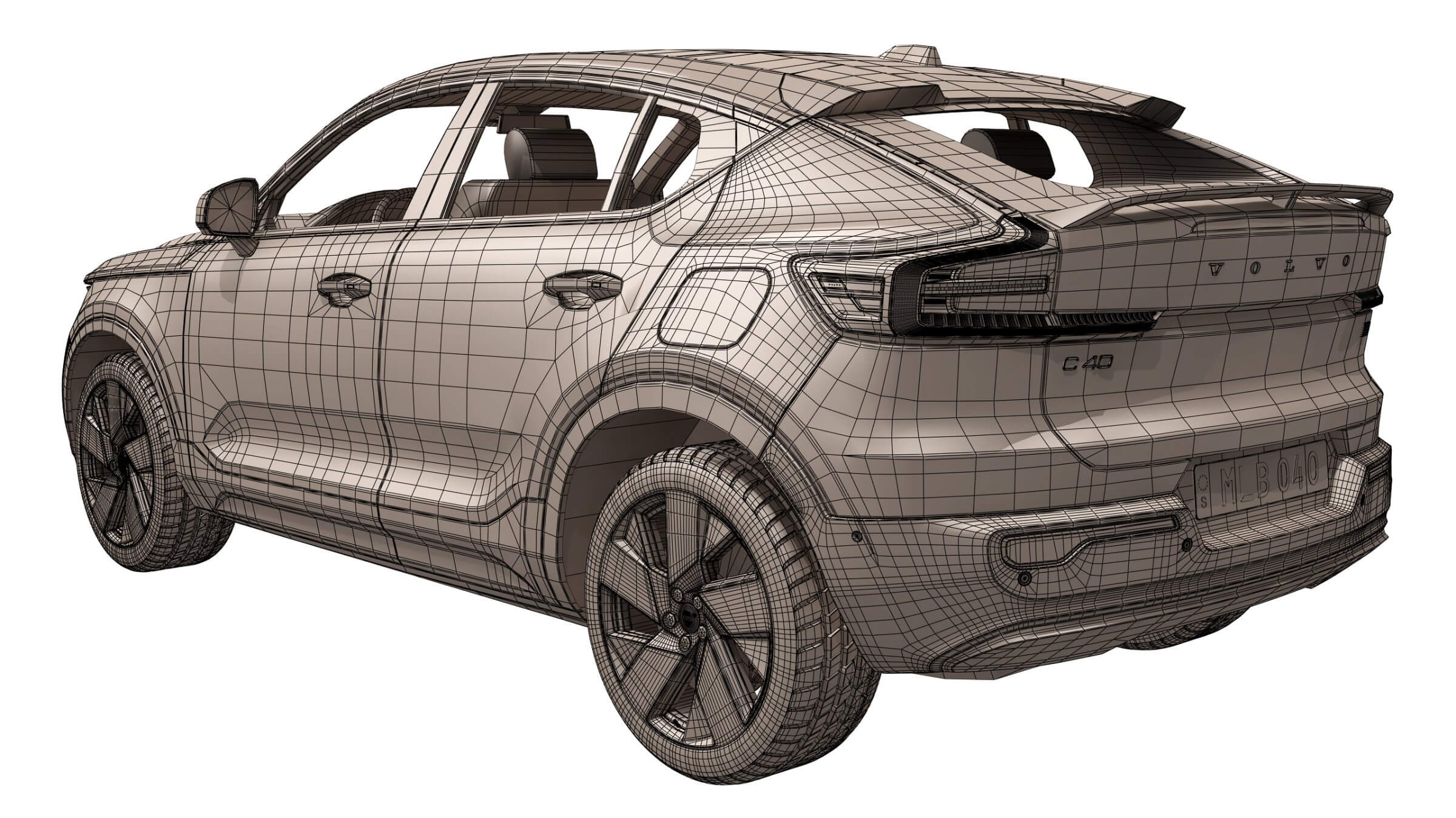 Volvo C40 Recharge 2022 - 3D Model by Swan3DStudios