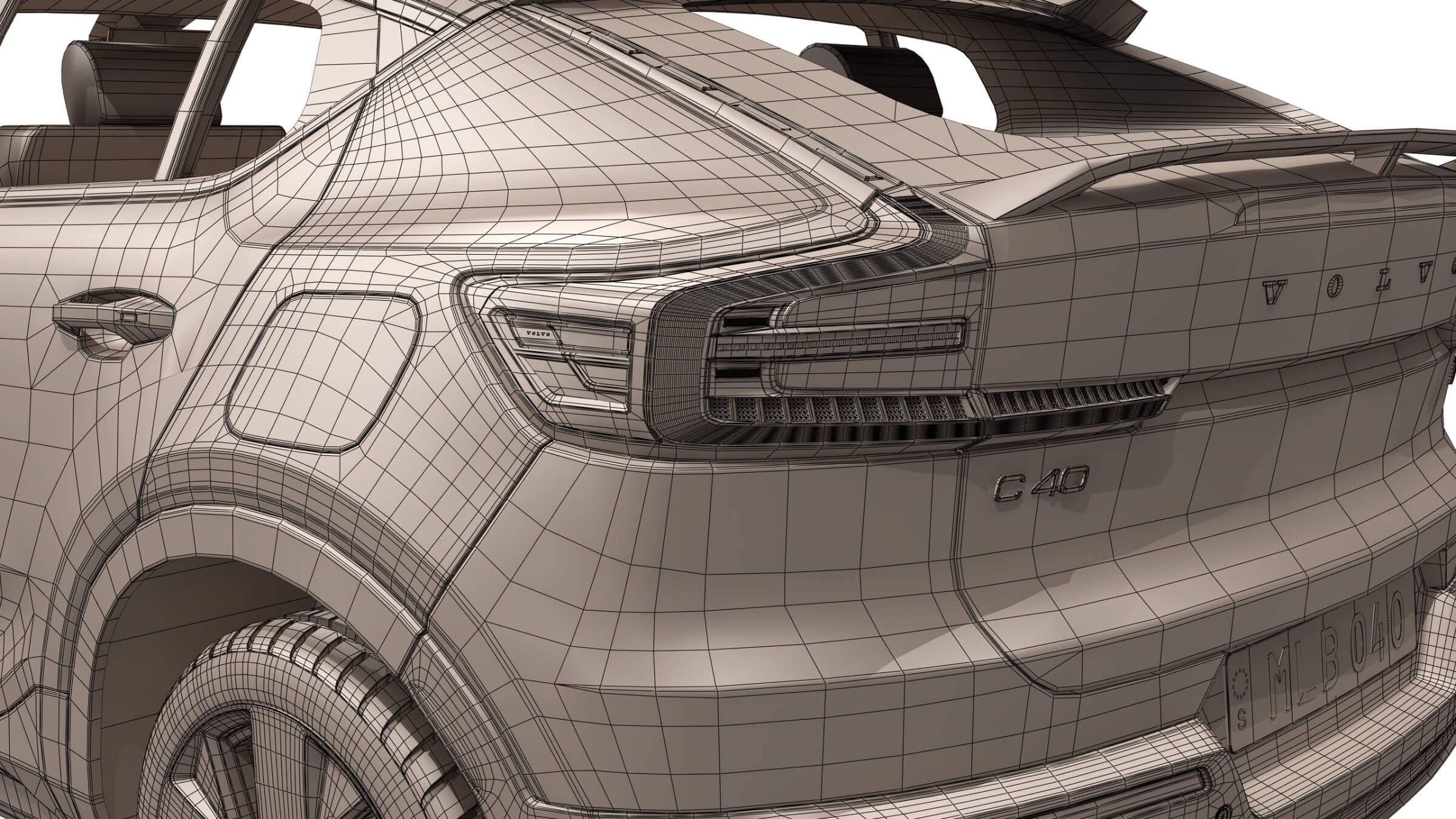 Volvo C40 Recharge 2022 - 3D Model by Swan3DStudios