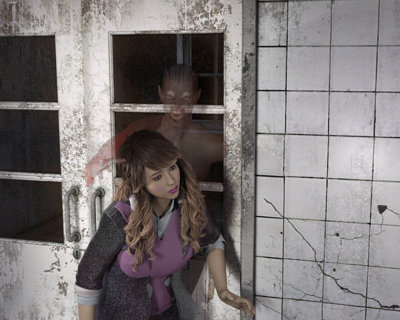 Haunted Asylum 3D Desktop HD Wallpaper