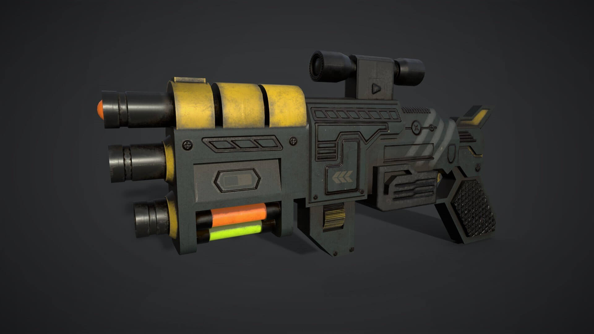 Sci Fi Concept Ray Gun - 3D Model by Swastika