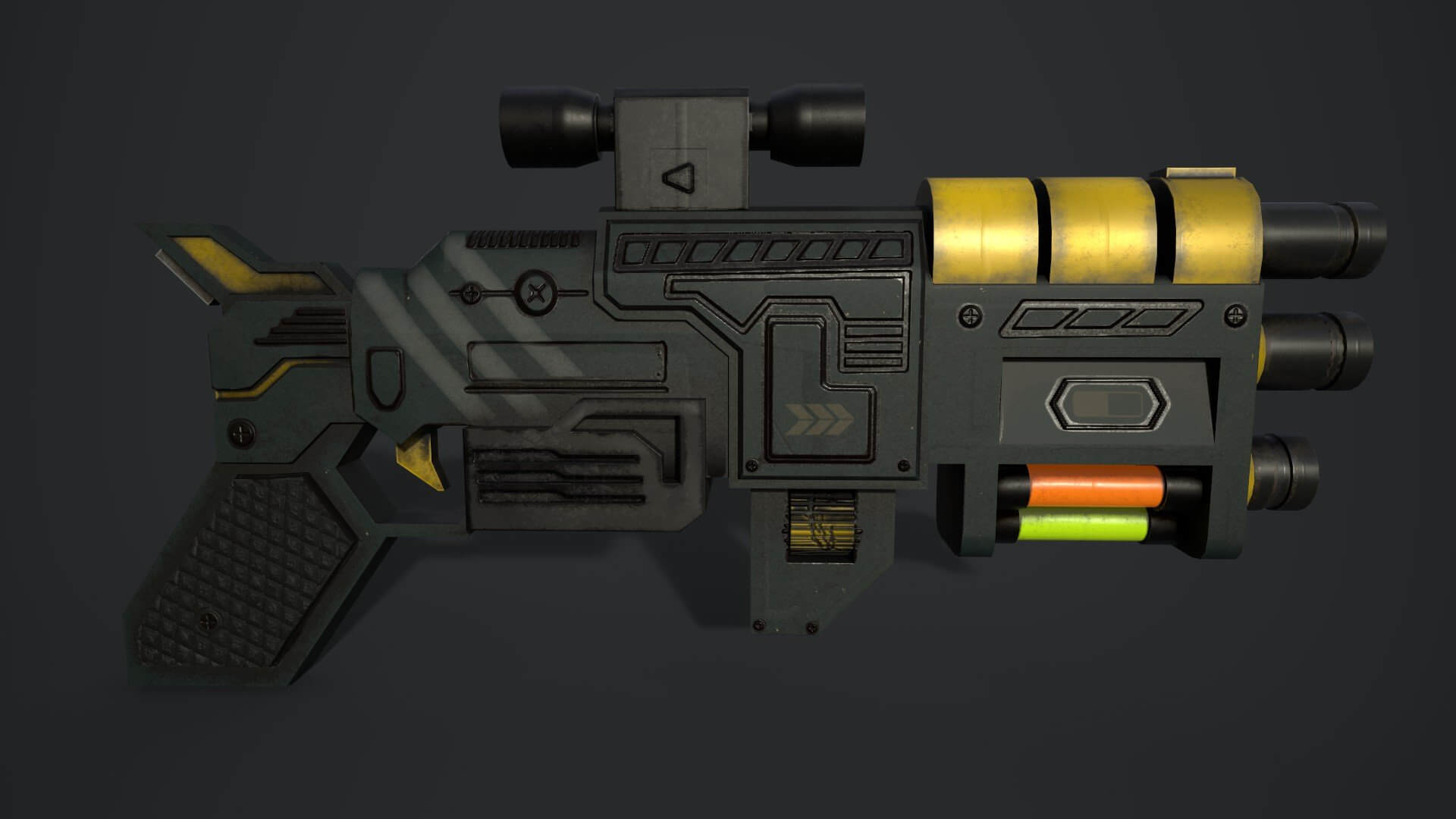 Sci Fi Concept Ray Gun - 3D Model by Swastika