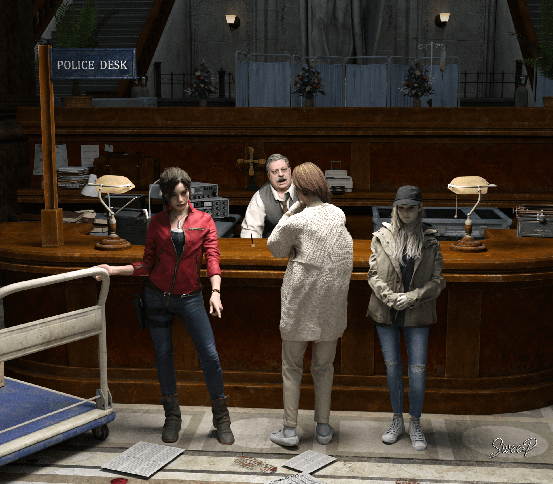 Bit of Resident Evil. 3D Render, Digital Art by SweeP