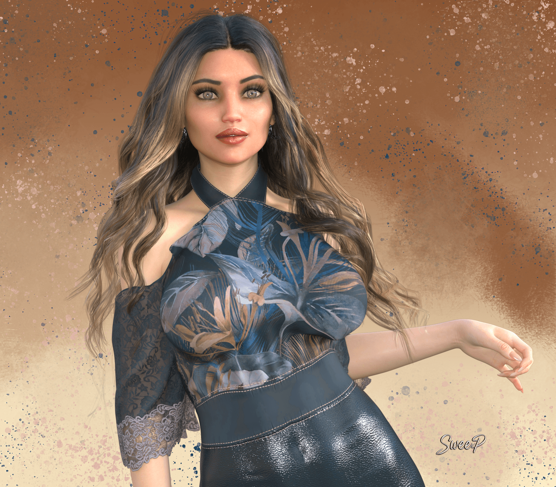 Carla 3d Render Digital Art By Sweep