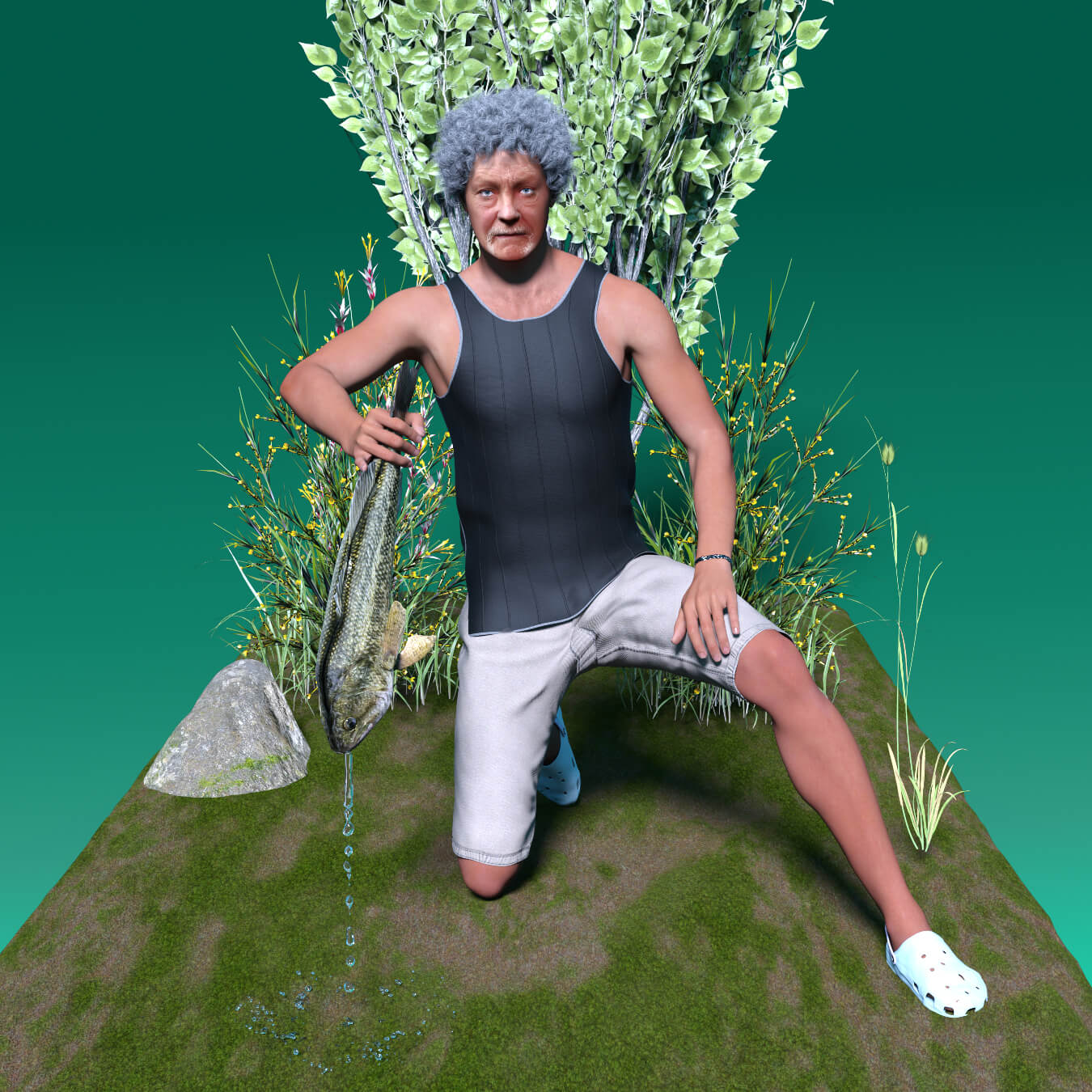 My Uncle Baz 3D Render, Digital Art by SweeP