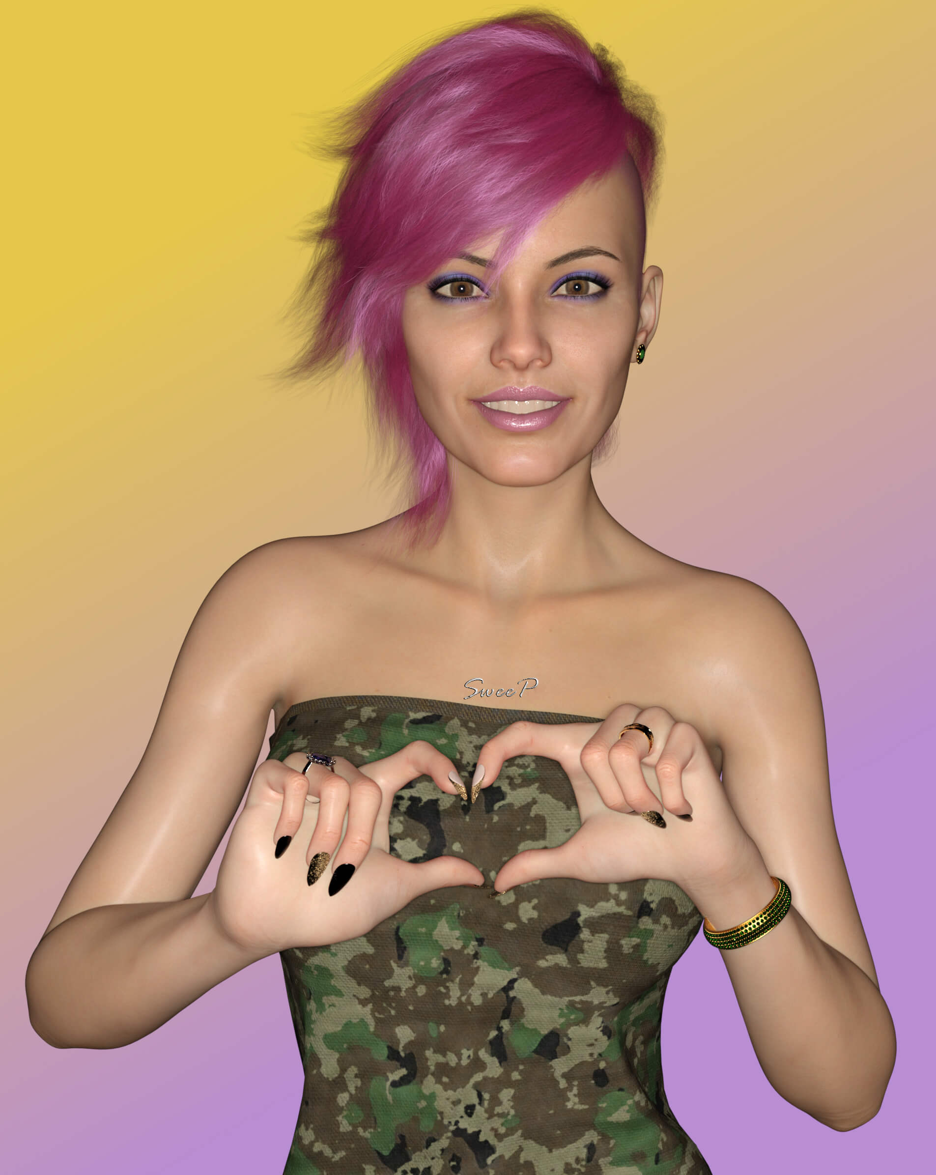 Paige 3D Render, Digital Art by SweeP