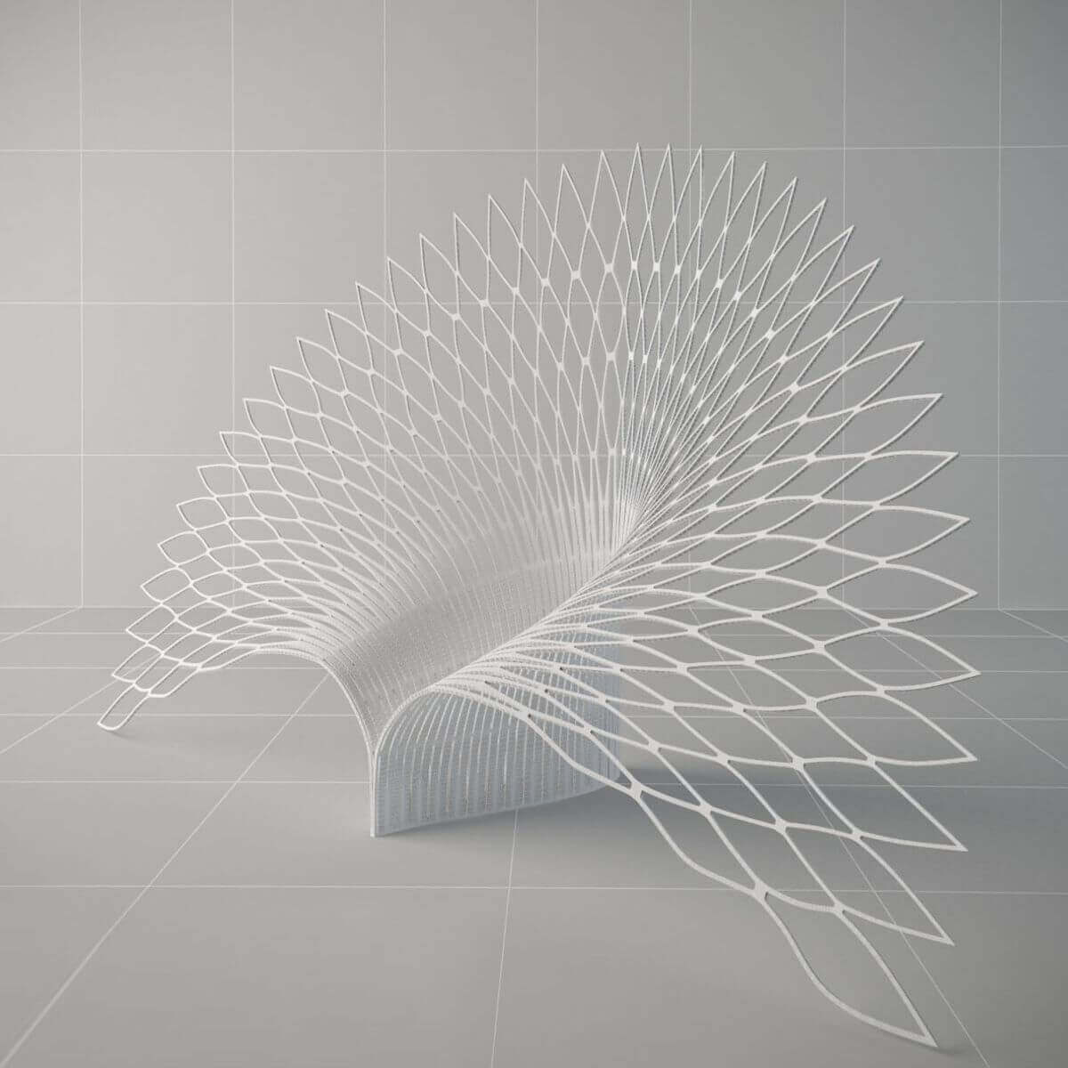 Peacock L Chair - 3D Model by swileh