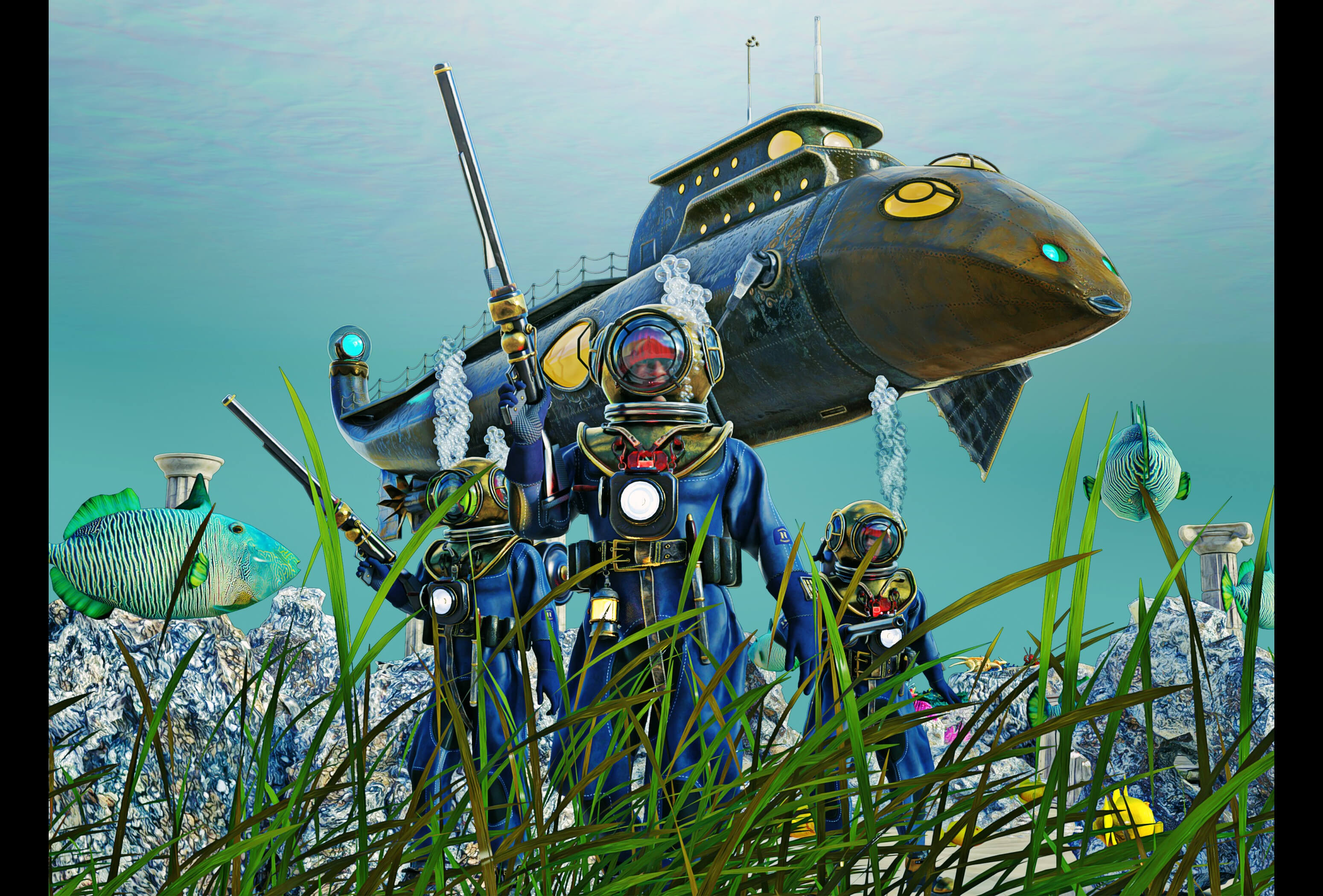 Old School 3D Render, Digital Art by SydneyKeys