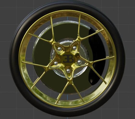 Bugatti Rims - 3D Model by syedsanjeel