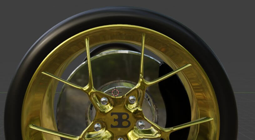 Bugatti Gold Rims
