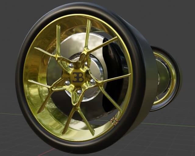Bugatti Rims - 3D Model by syedsanjeel