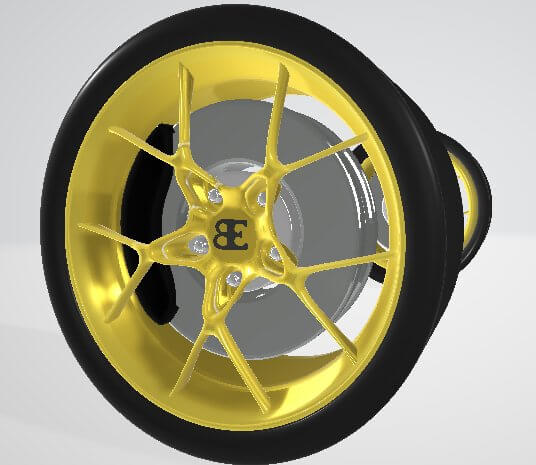 Bugatti Rims - 3D Model by syedsanjeel