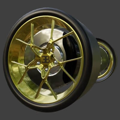 Bugatti Rims - 3D Model by syedsanjeel