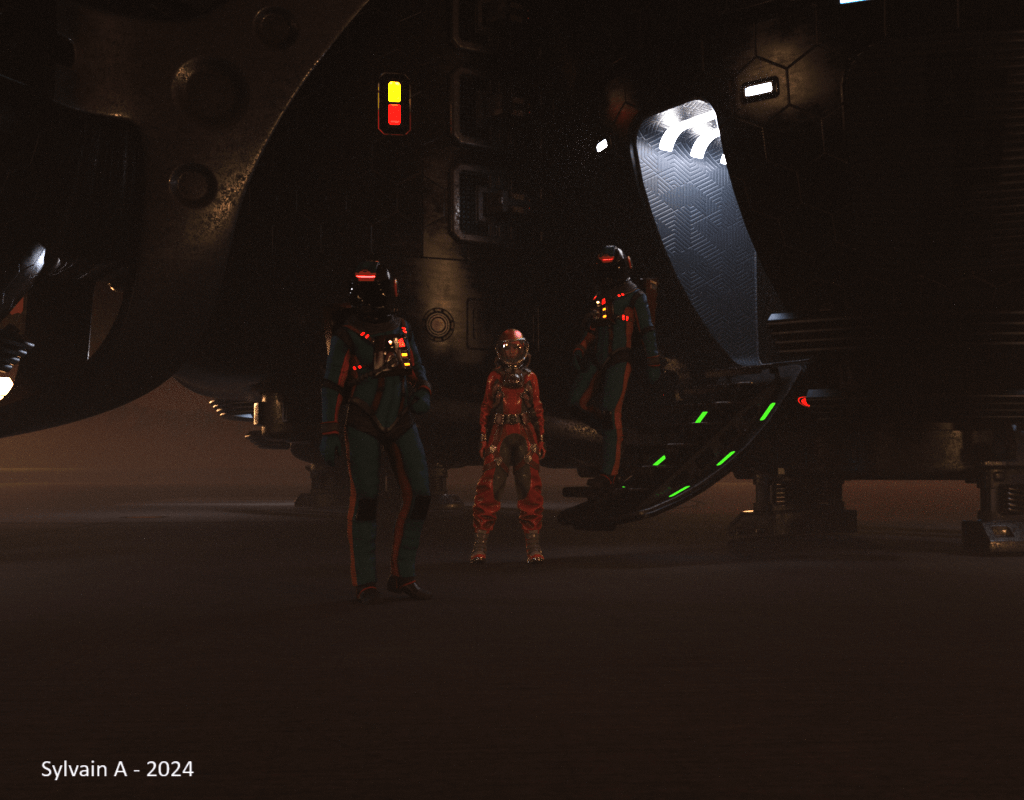 Arrival. 3D Render, Digital Art by Sylvain-A