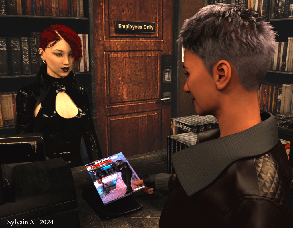 Book store 3D Render, Digital Art by Sylvain-A